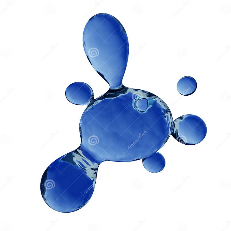 Water Splat - Fully Isolated Stock Illustration - Illustration of blue ...