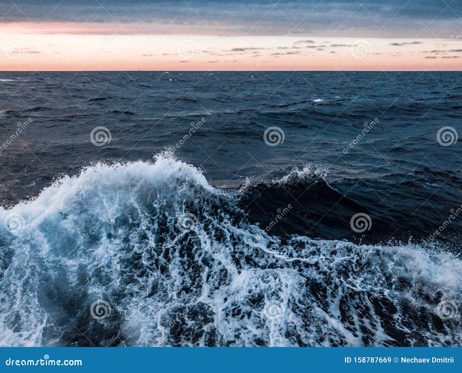 Water Splatter at Sea Shot from the Deck of the Ship Stock Image ...