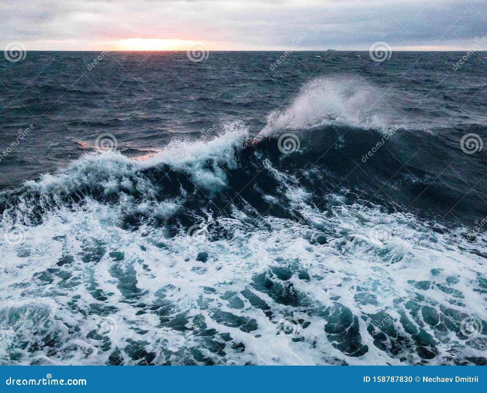 Water Splatter at Sea Shot from the Deck of the Ship Stock Photo ...