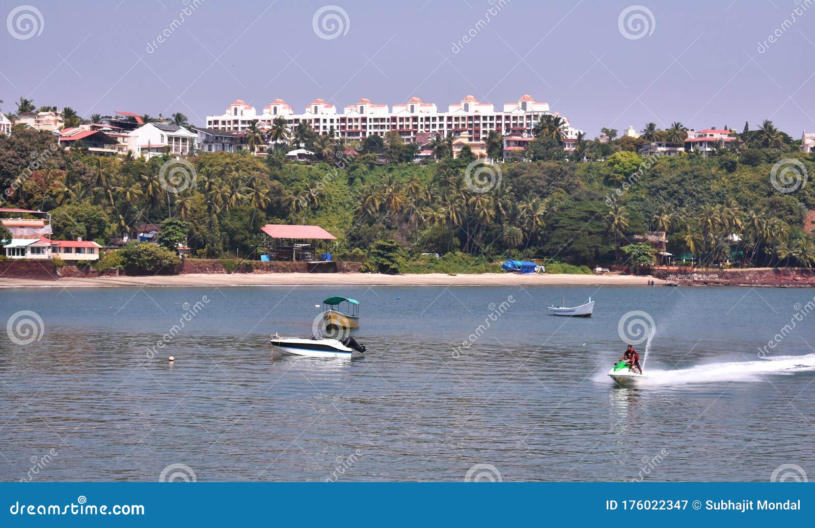 Water Sports Activity Going on ,in the Ocean in Goa Stock Image - Image ...