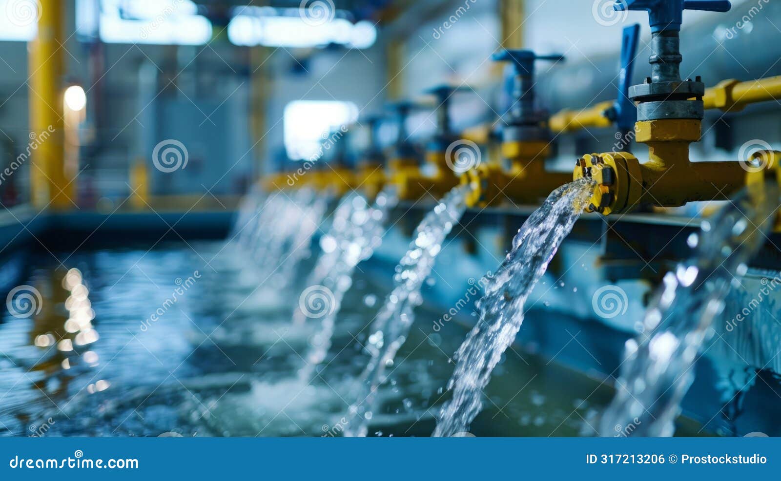 Water Spouting from Pipe into Pool Stock Photo - Image of water, aqua ...