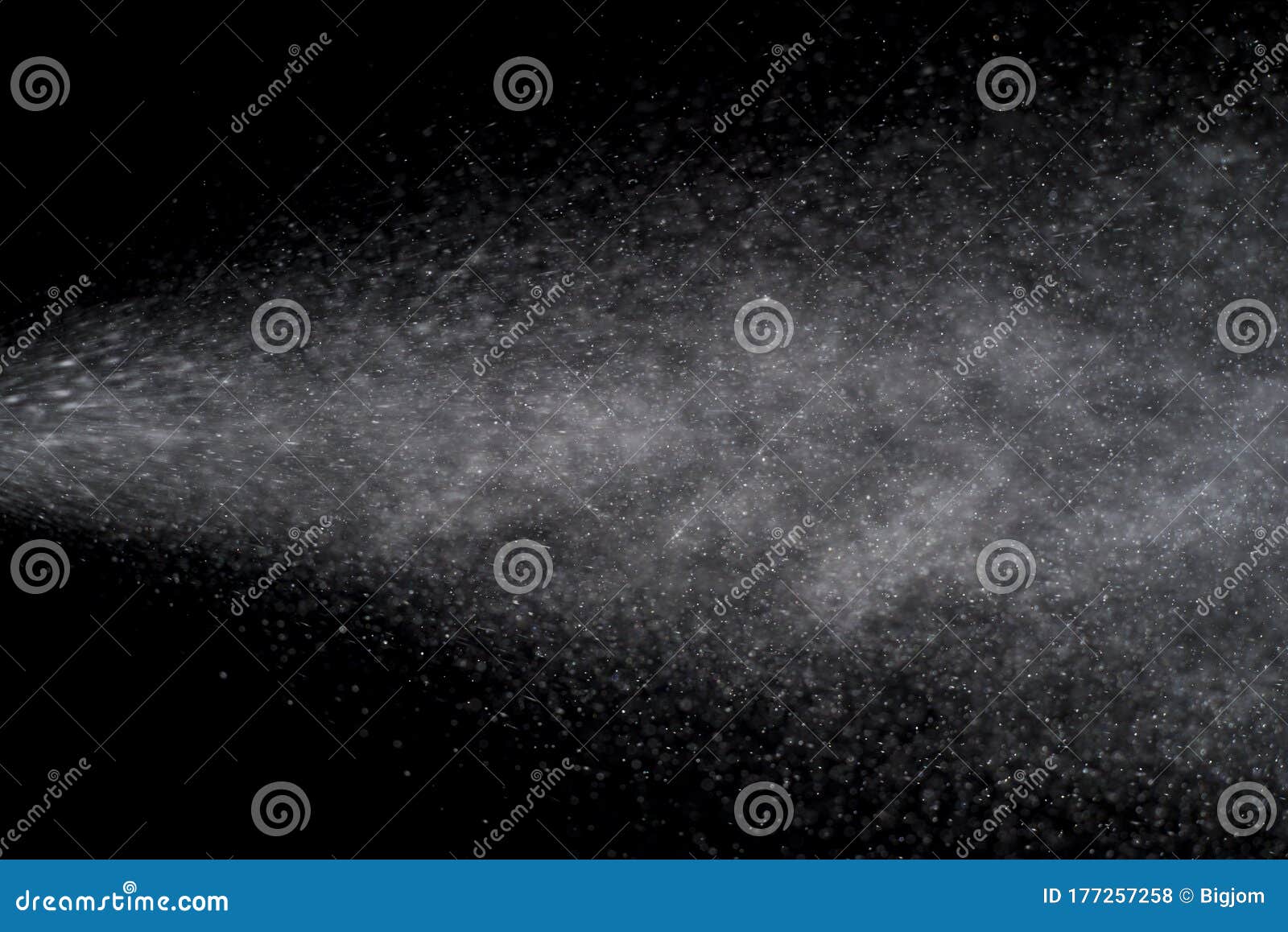 Water Spray with Black Background. Stock Photo - Image of circle ...