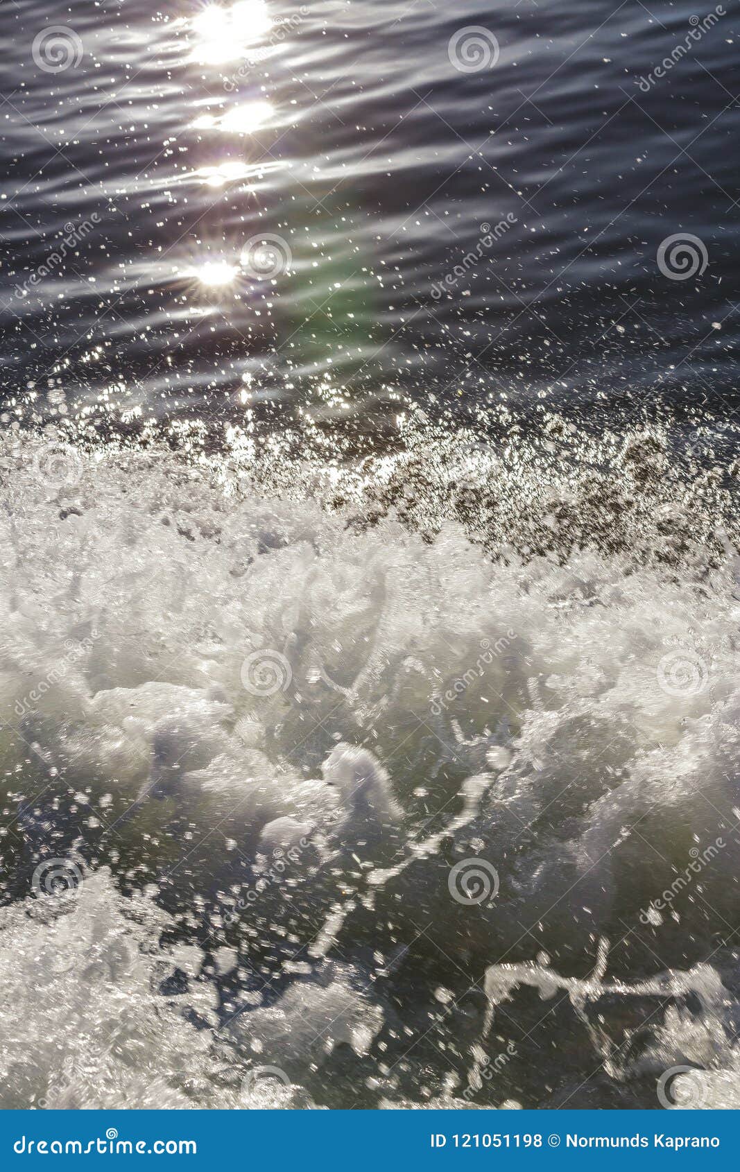 Spray of Water Splashes Along the Side of the Boat Stock Photo - Image ...
