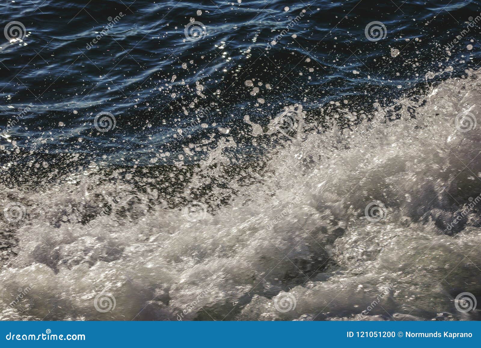 Spray of Water Splashes Along the Side of the Boat Stock Photo - Image ...