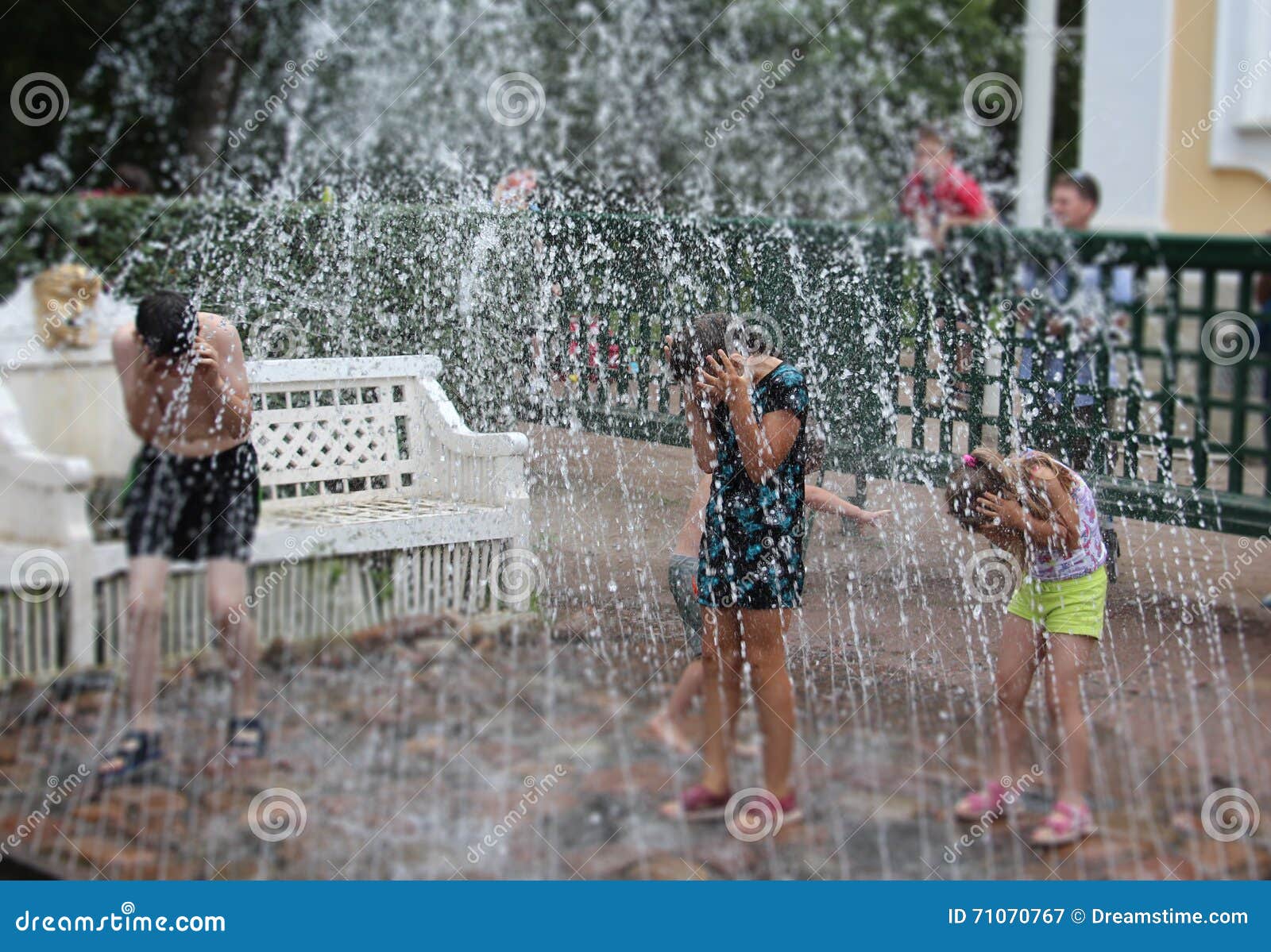 Water Spray of the Fountain, the Fun Editorial Photography - Image of ...