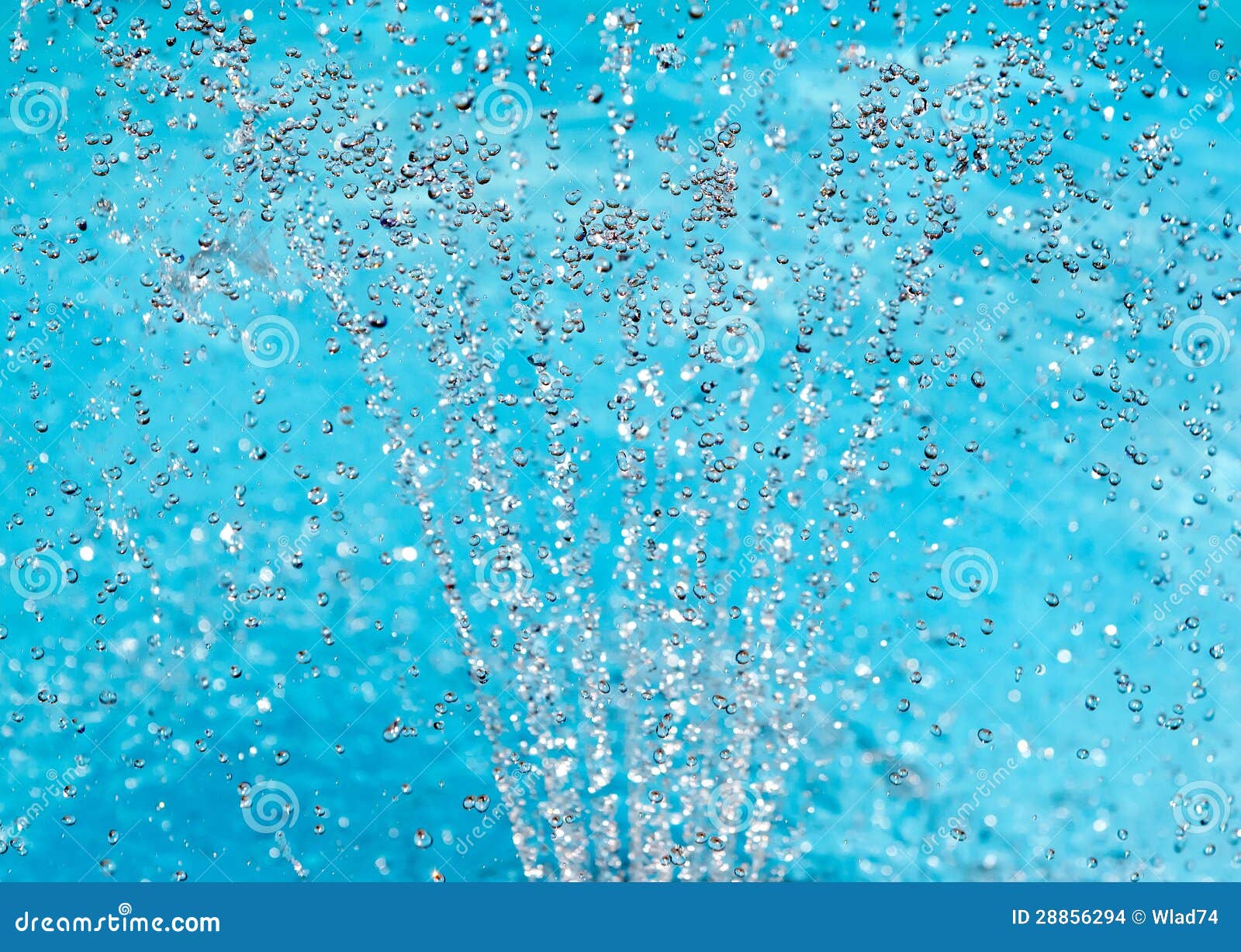 Water Spray Fountain on Turquoise Background Stock Photo - Image of ...