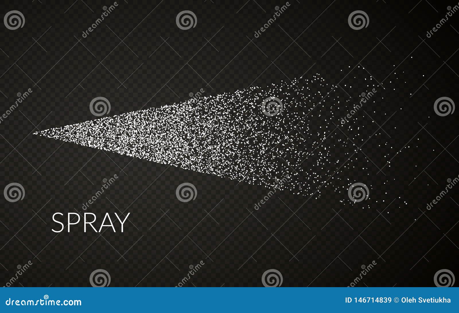 Water Spray Mist of Atomizer. Vector Cosmetic Effect. Trigger Sprayer ...