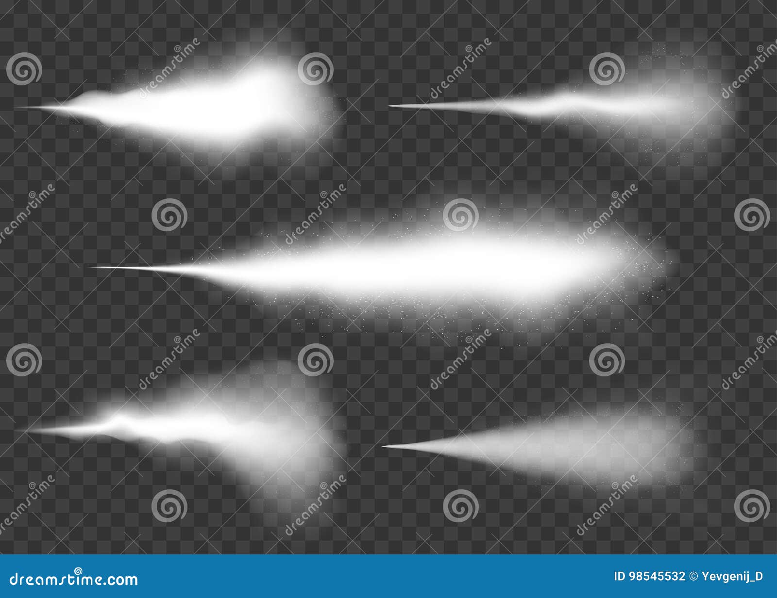 Smoke Effect. Realistic White Mist. Rising Steam Or Gas On Transparent ...