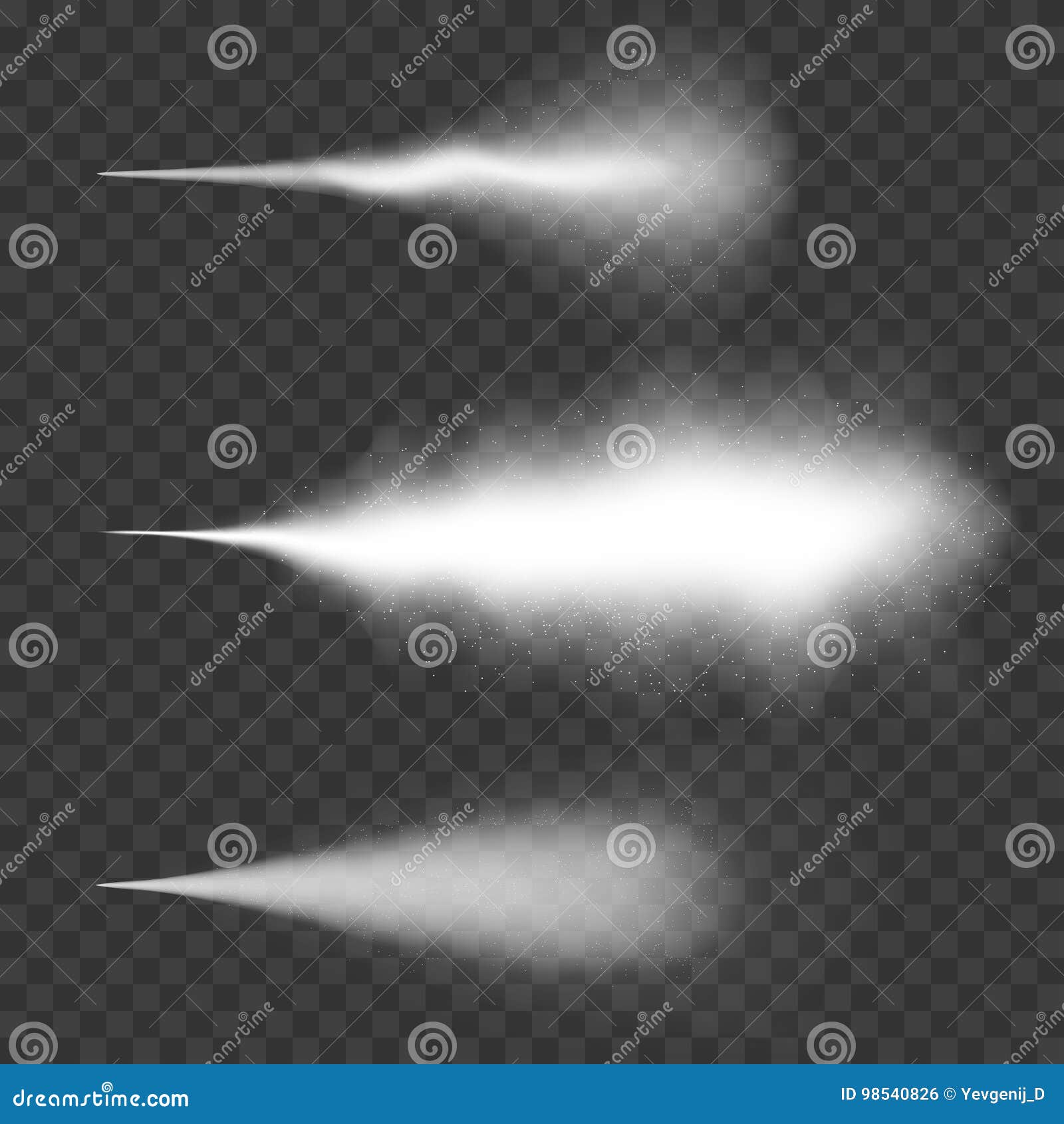 Smoke Effect. Realistic White Mist. Rising Steam Or Gas On Transparent ...