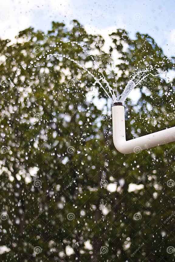 Water Spraying stock image. Image of drop, sprinkler - 51136681