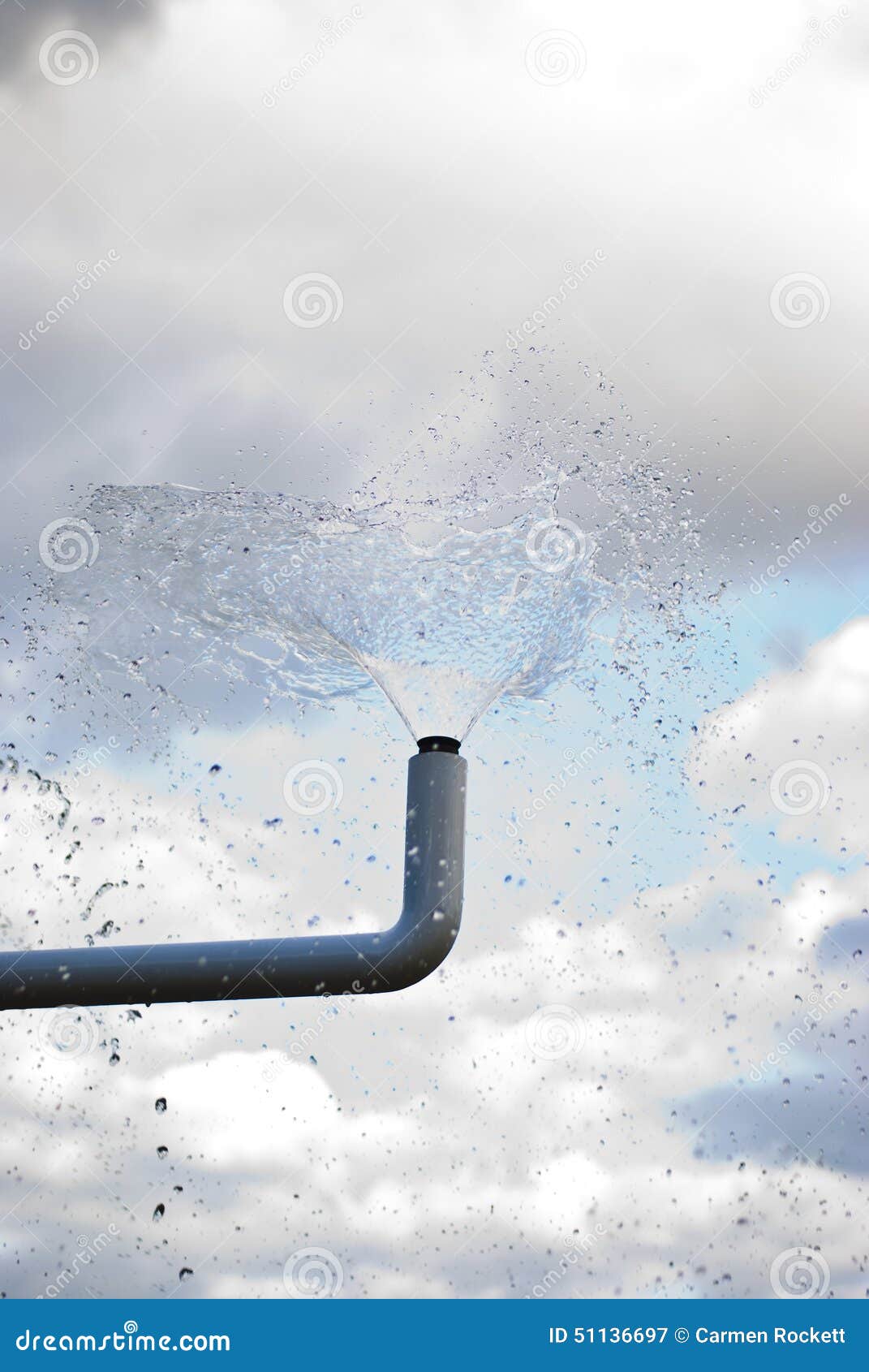 Water Spraying stock image. Image of fluffy, sprinkler - 51136697