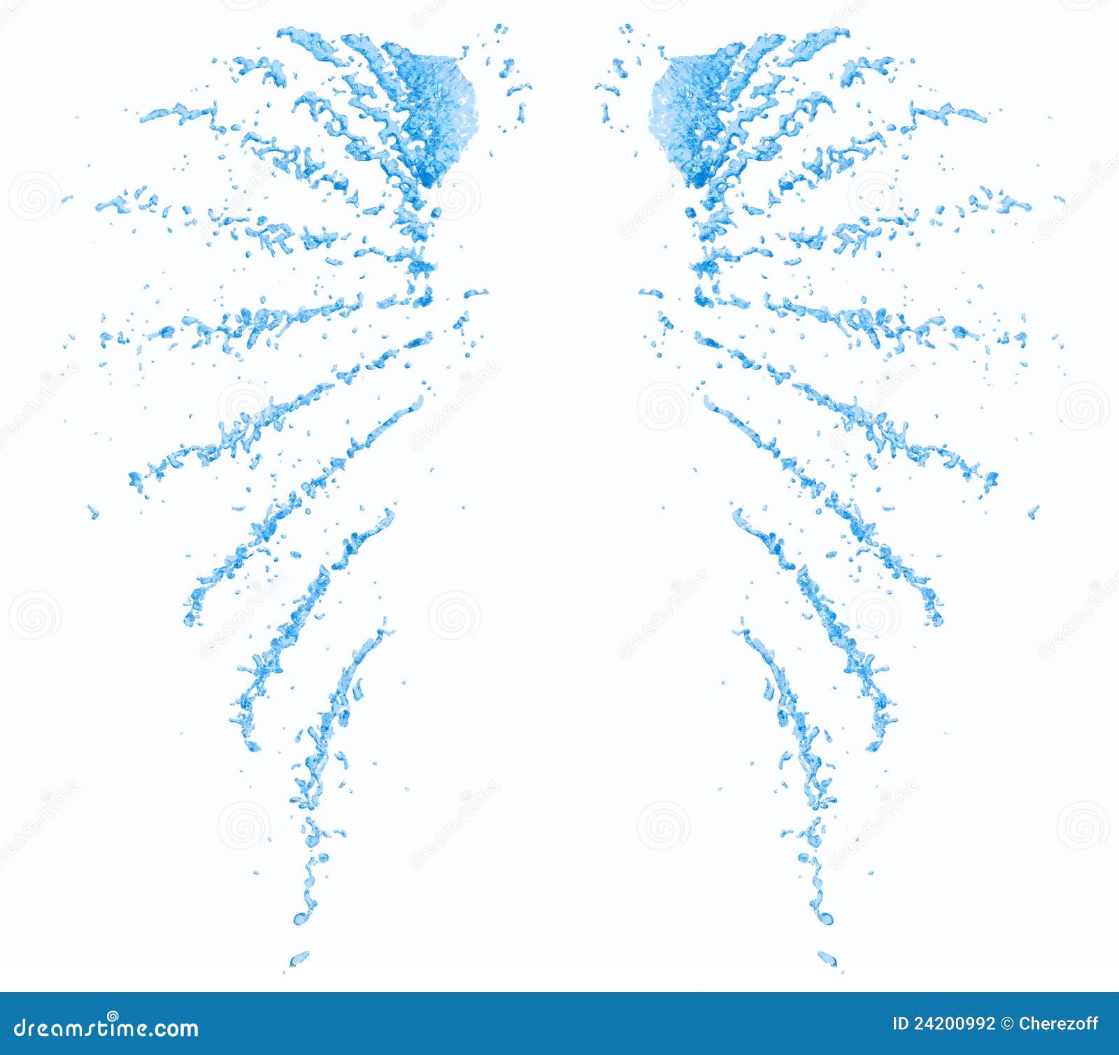 Water Sprays in the Form of Angel Wings Stock Illustration ...
