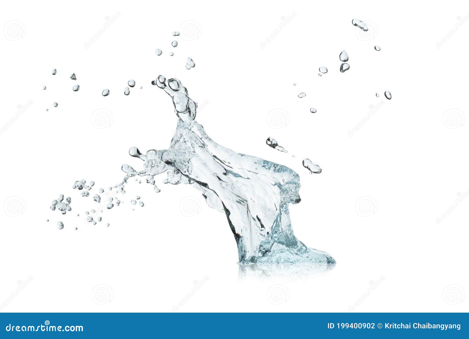 Water Spreading Isolated on the White Background with Clipping Path ...