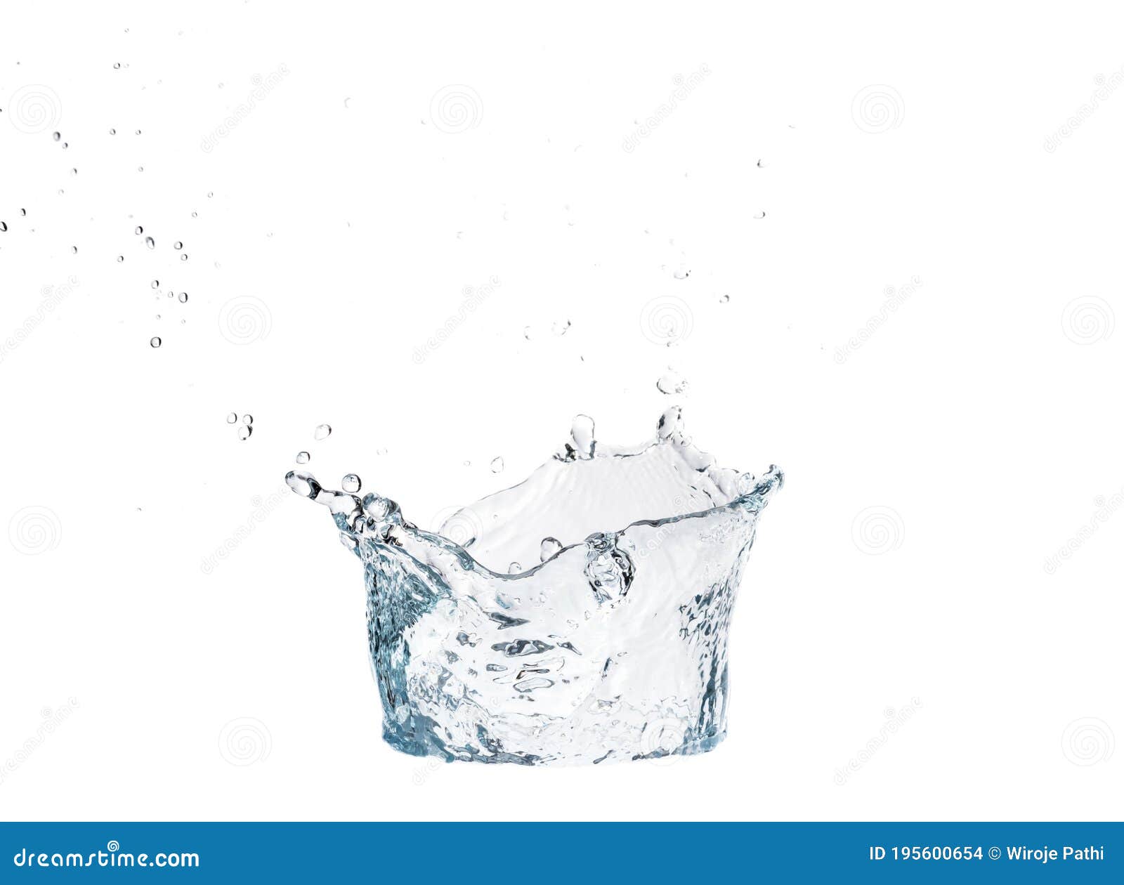 Water Spreading on a White Background the Concept of Refreshing Stock ...