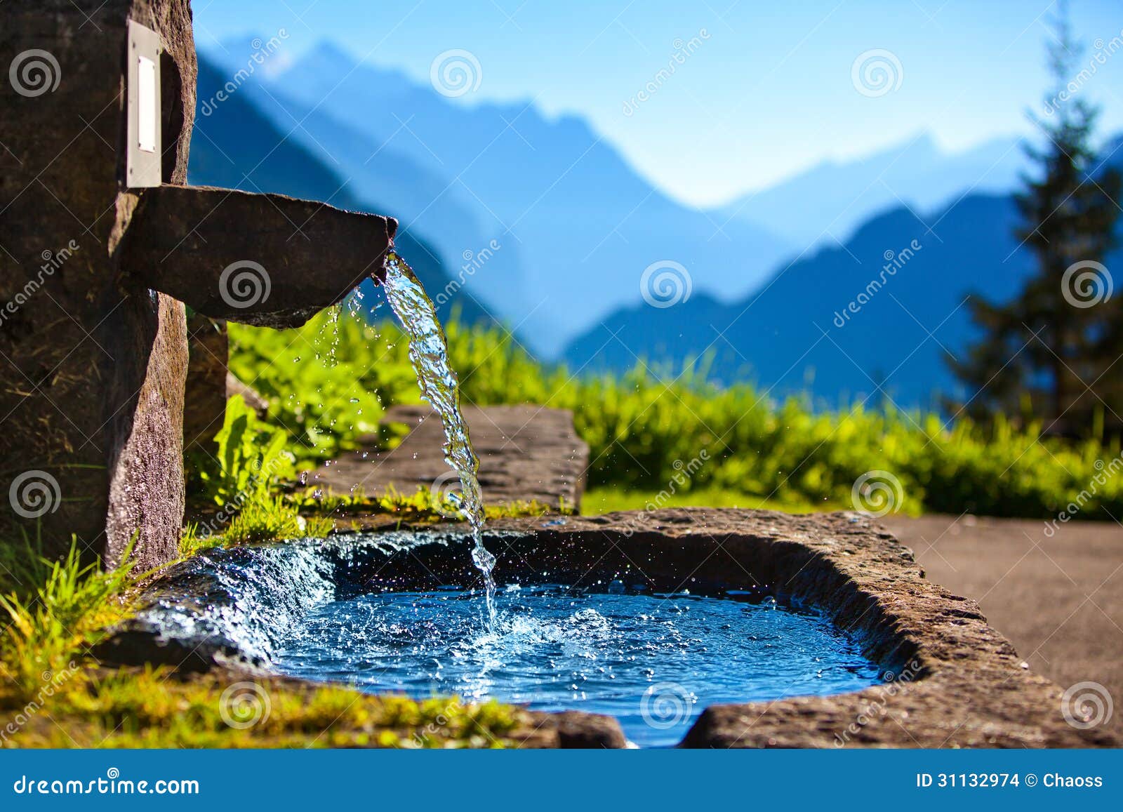 Water spring stock photo. Image of clean, stone, swiss - 31132974