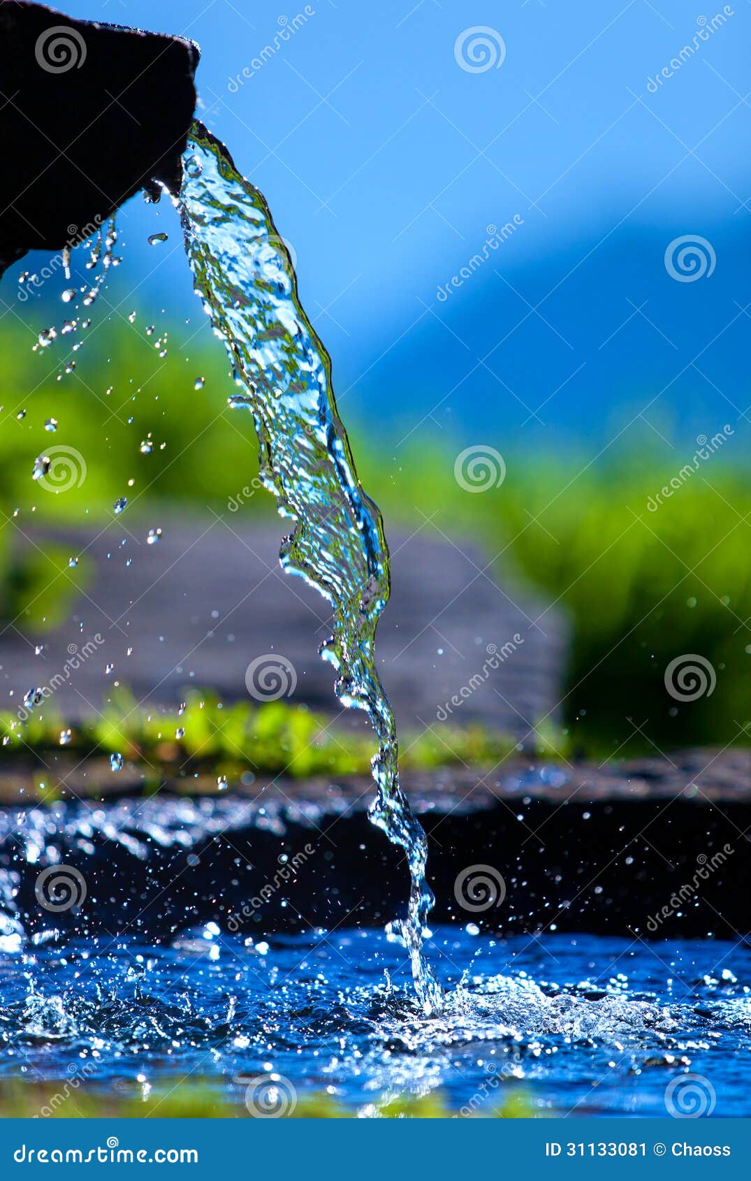 Water spring stock image. Image of swiss, alps, pour - 31133081