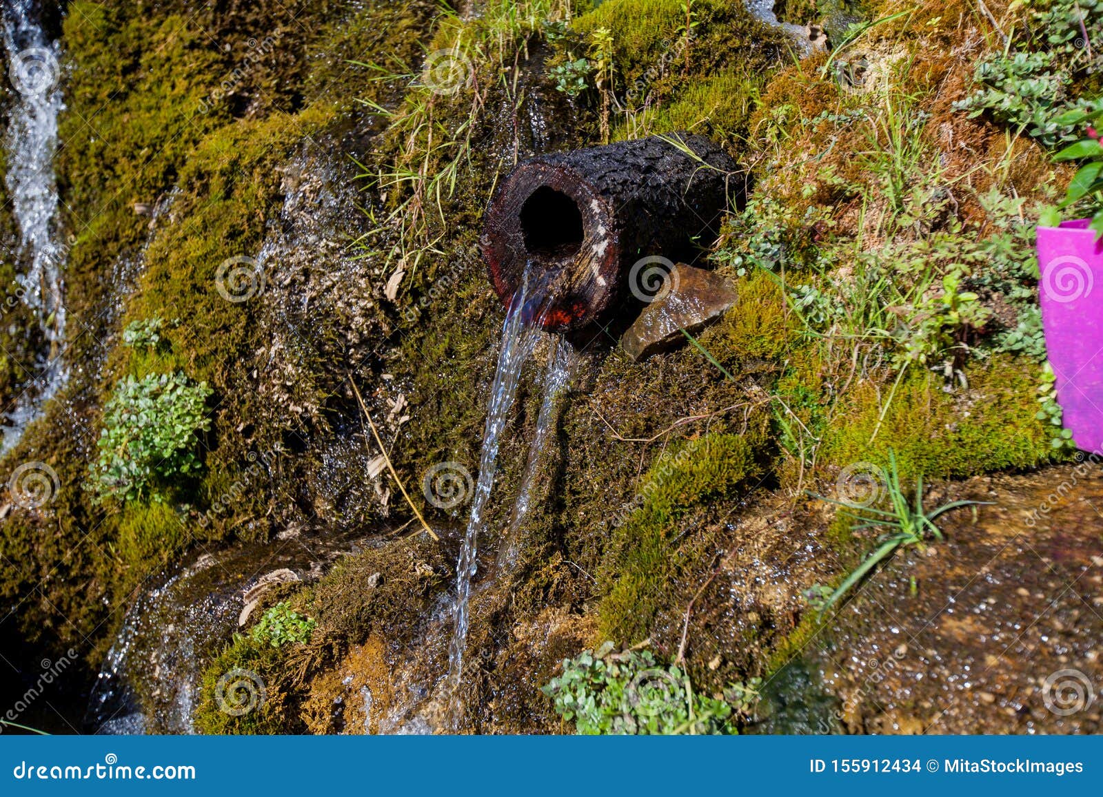 Spring water stock photo. Image of water, health, hill - 155912434