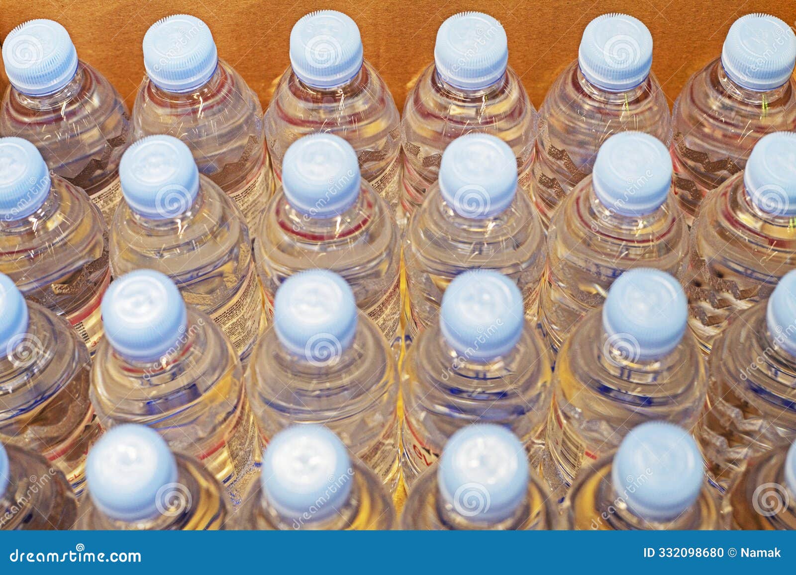 Water from a Spring Packed in Plastic Green Containers Stock Photo ...