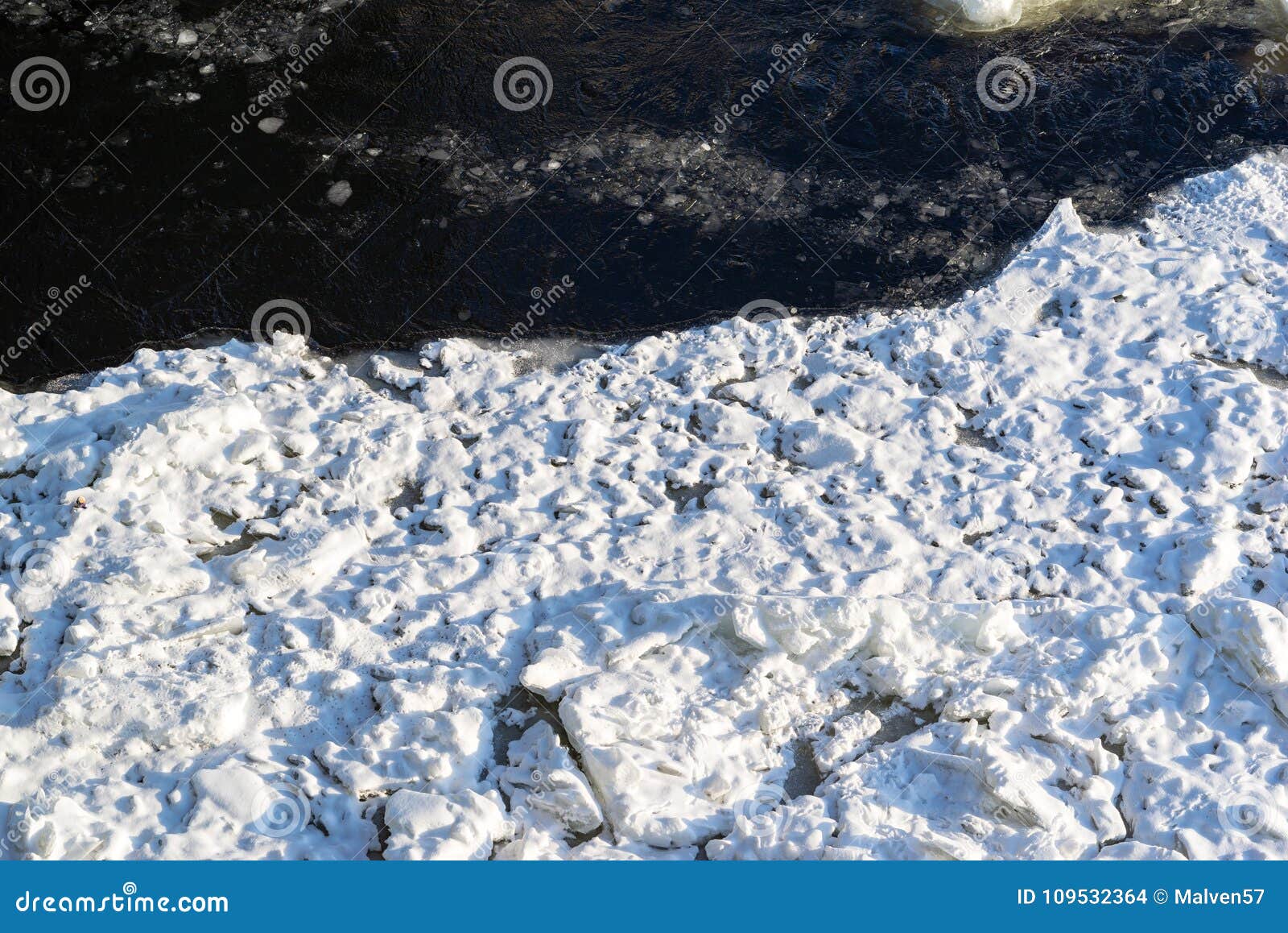Spring Thawed Patch of the River Stock Photo - Image of abstract ...