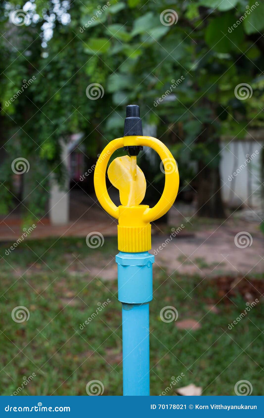 Water Springer Plants Working In Agricultural Farm. Irrigation System ...