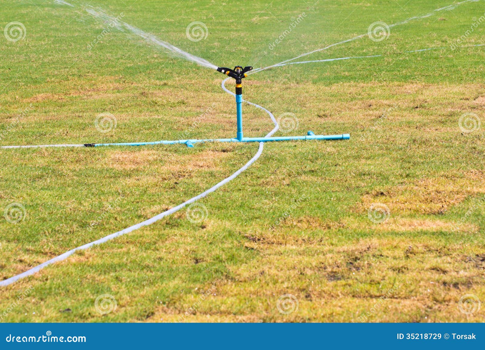 Water springer turning stock image. Image of ground, garden - 35218729