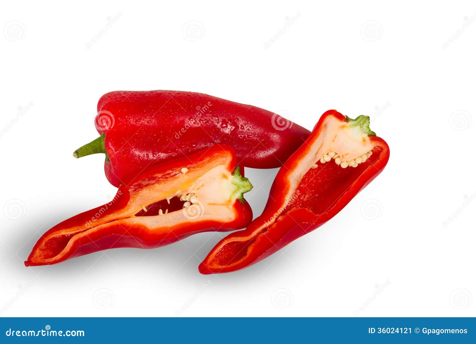 Water Sprinkled Fresh Red Peppers Stock Image - Image of chili, salad ...