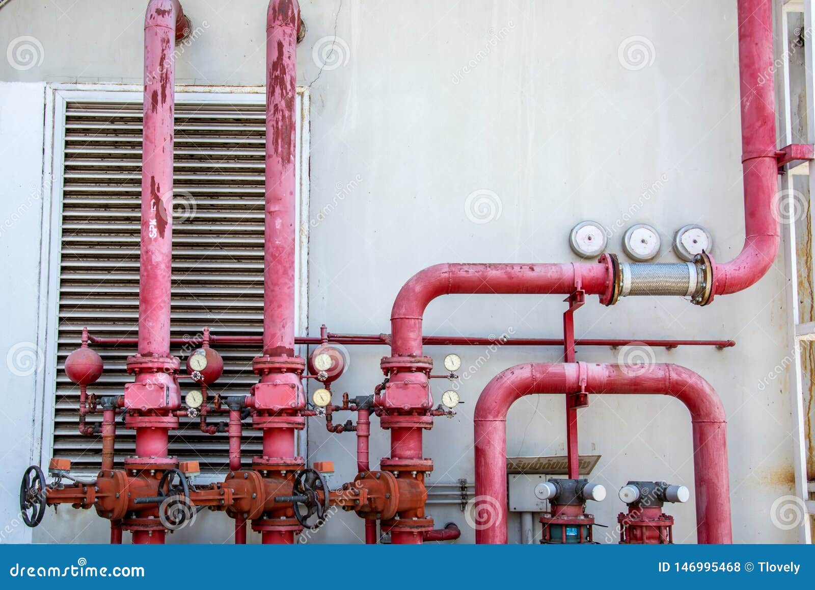Water Sprinkler and Fire Fighting System Stock Photo - Image of ...