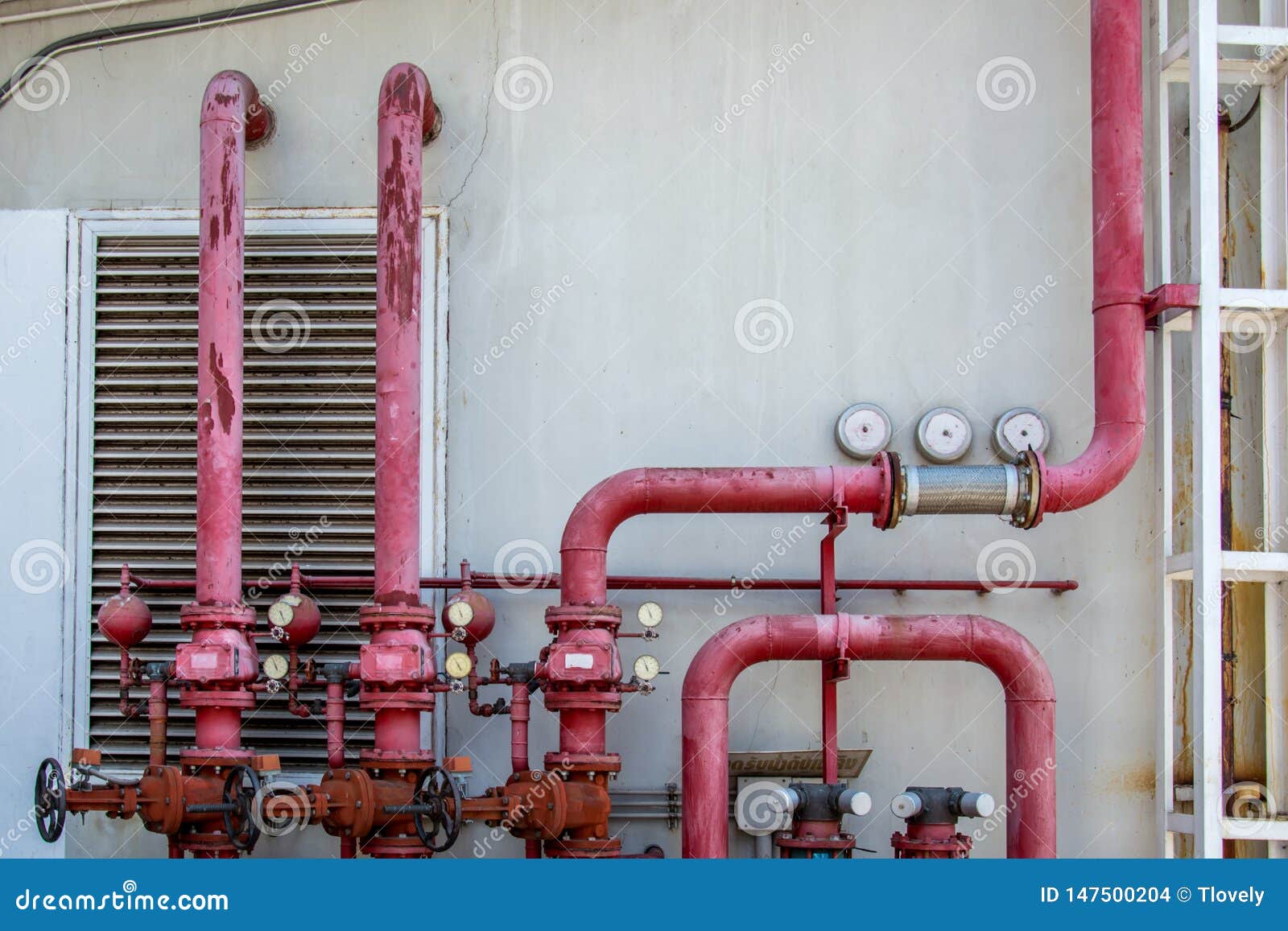 Water Sprinkler and Fire Fighting System Stock Photo - Image of ...