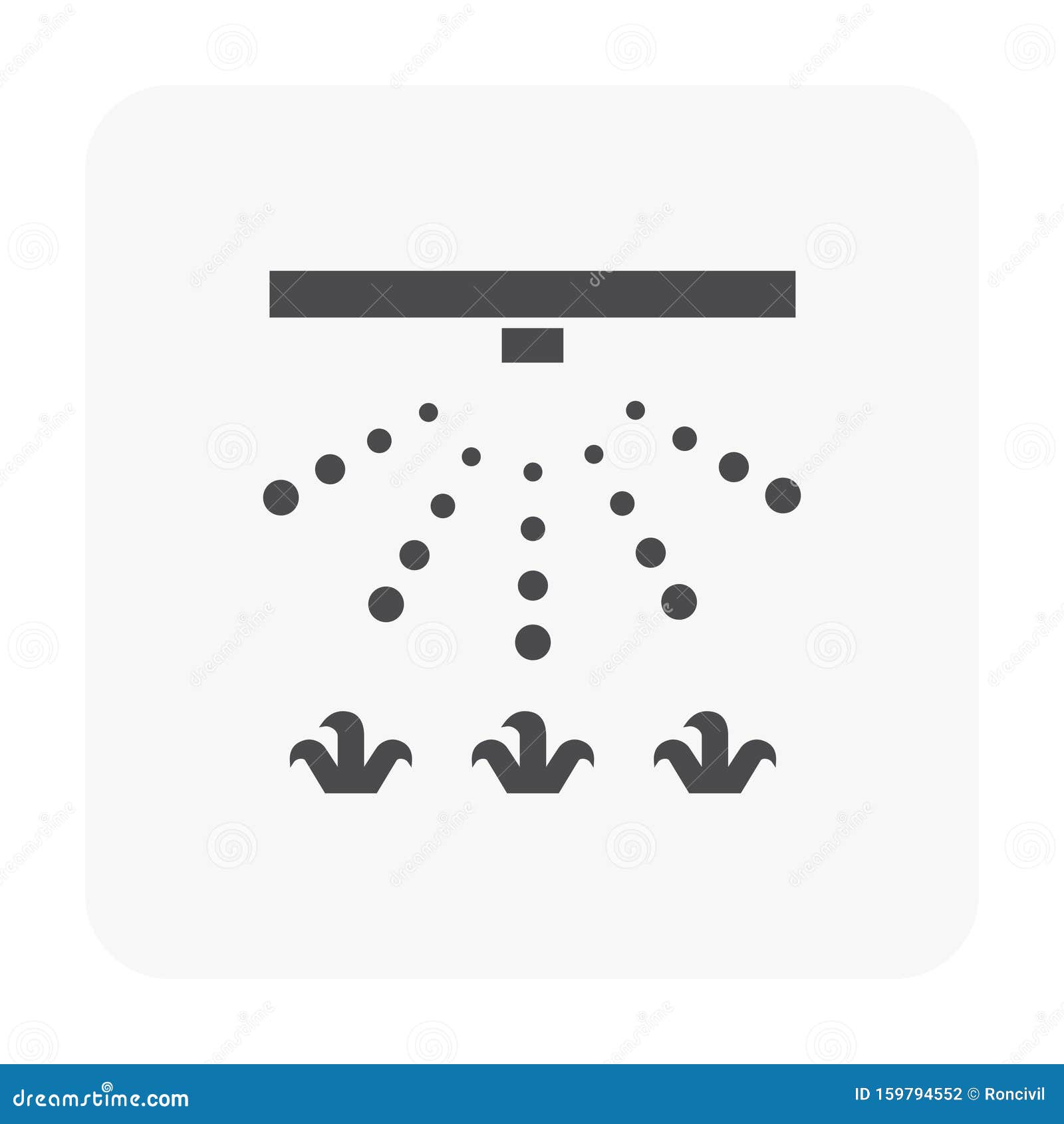 Water sprinkler icon stock vector. Illustration of automatic - 159794552