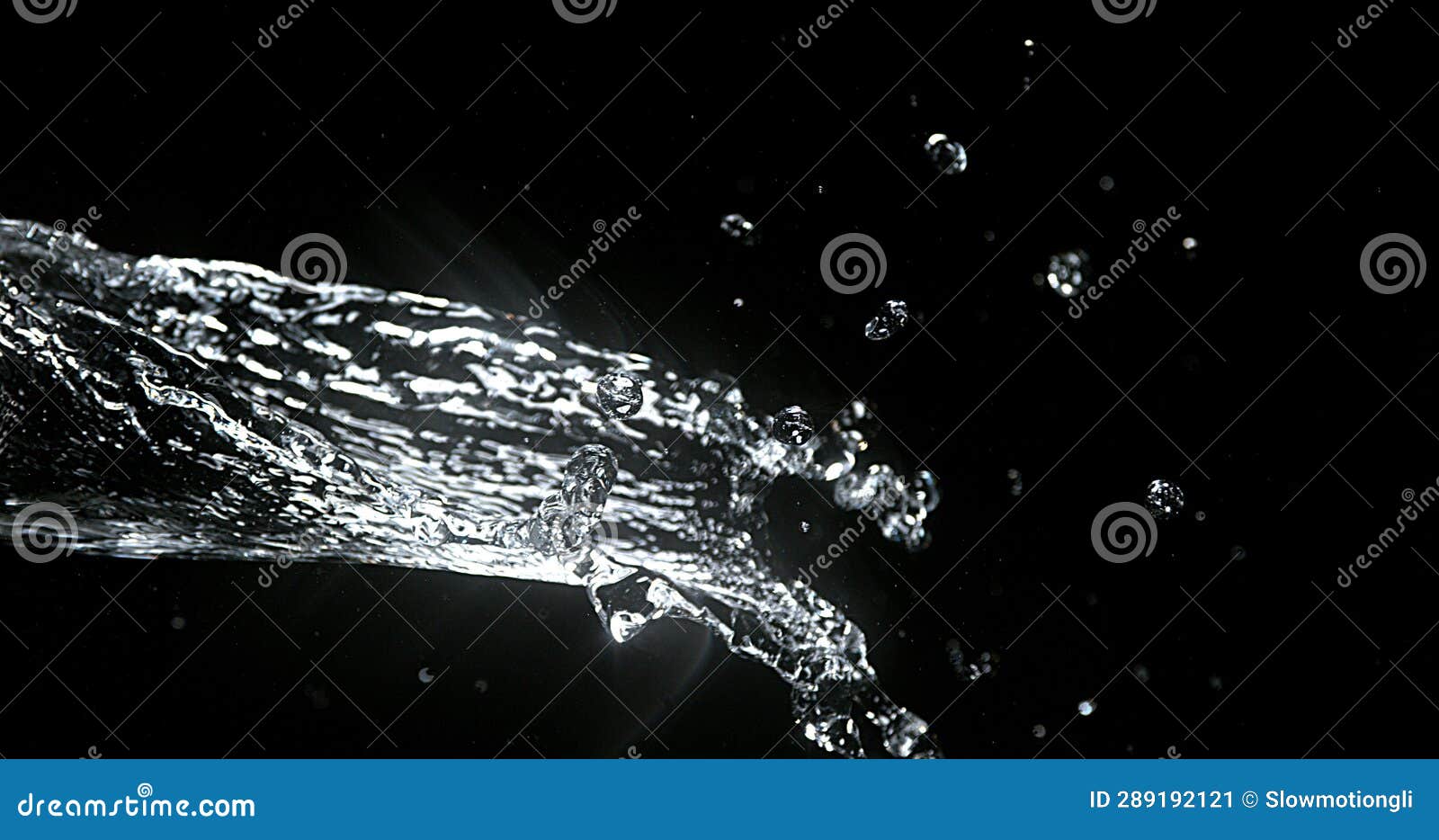Water Spurting Out Against Black Background Stock Image - Image of ...