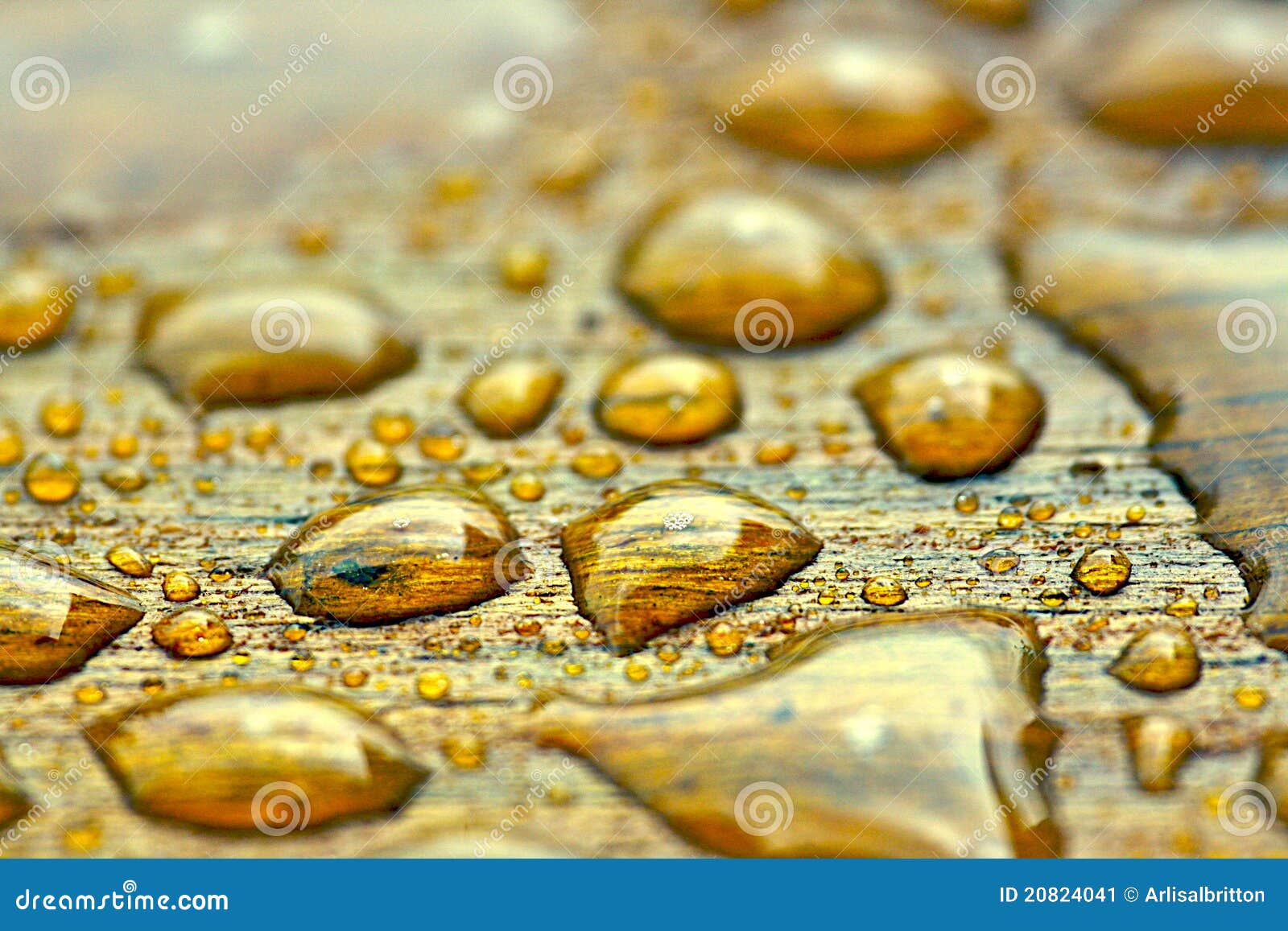 Water on Stained Deck stock image. Image of waterproof - 20824041