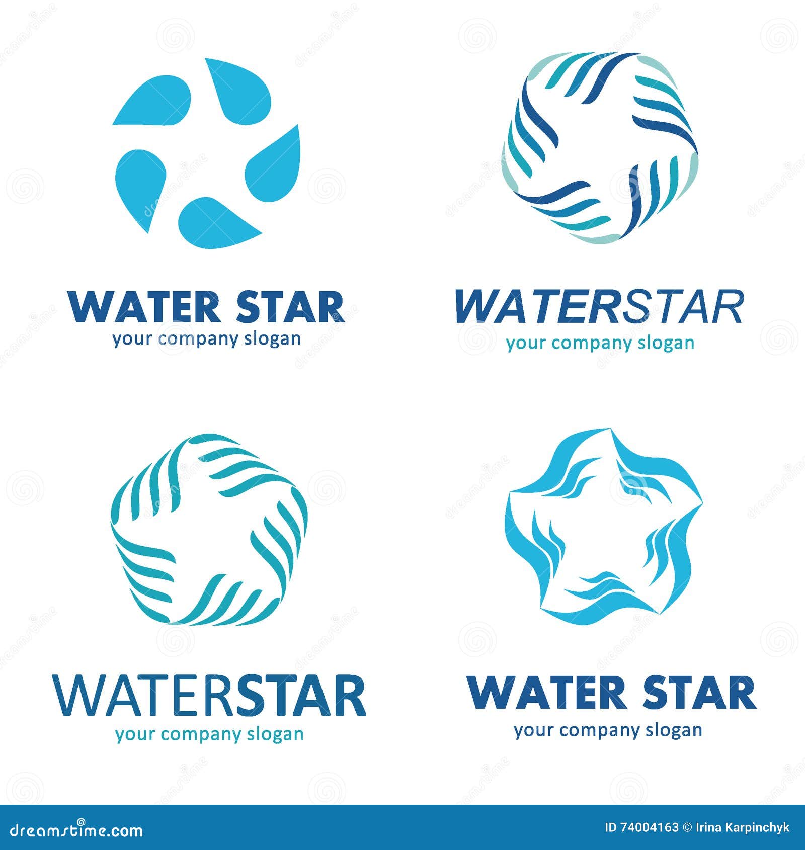 Water Star Logo Template. Water Association Stock Vector - Illustration ...