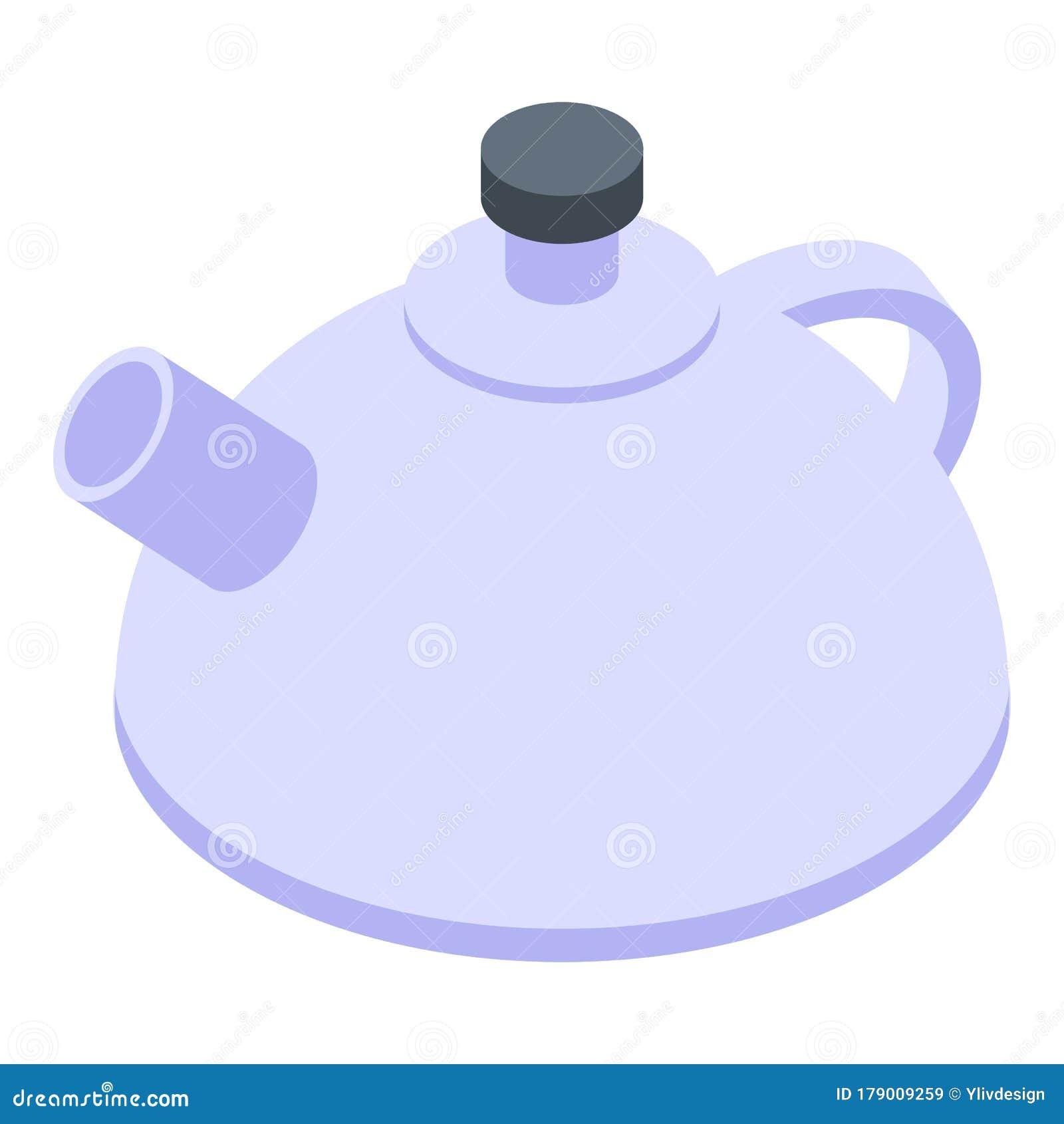 Water Steel Kettle Icon, Isometric Style Stock Vector - Illustration of ...
