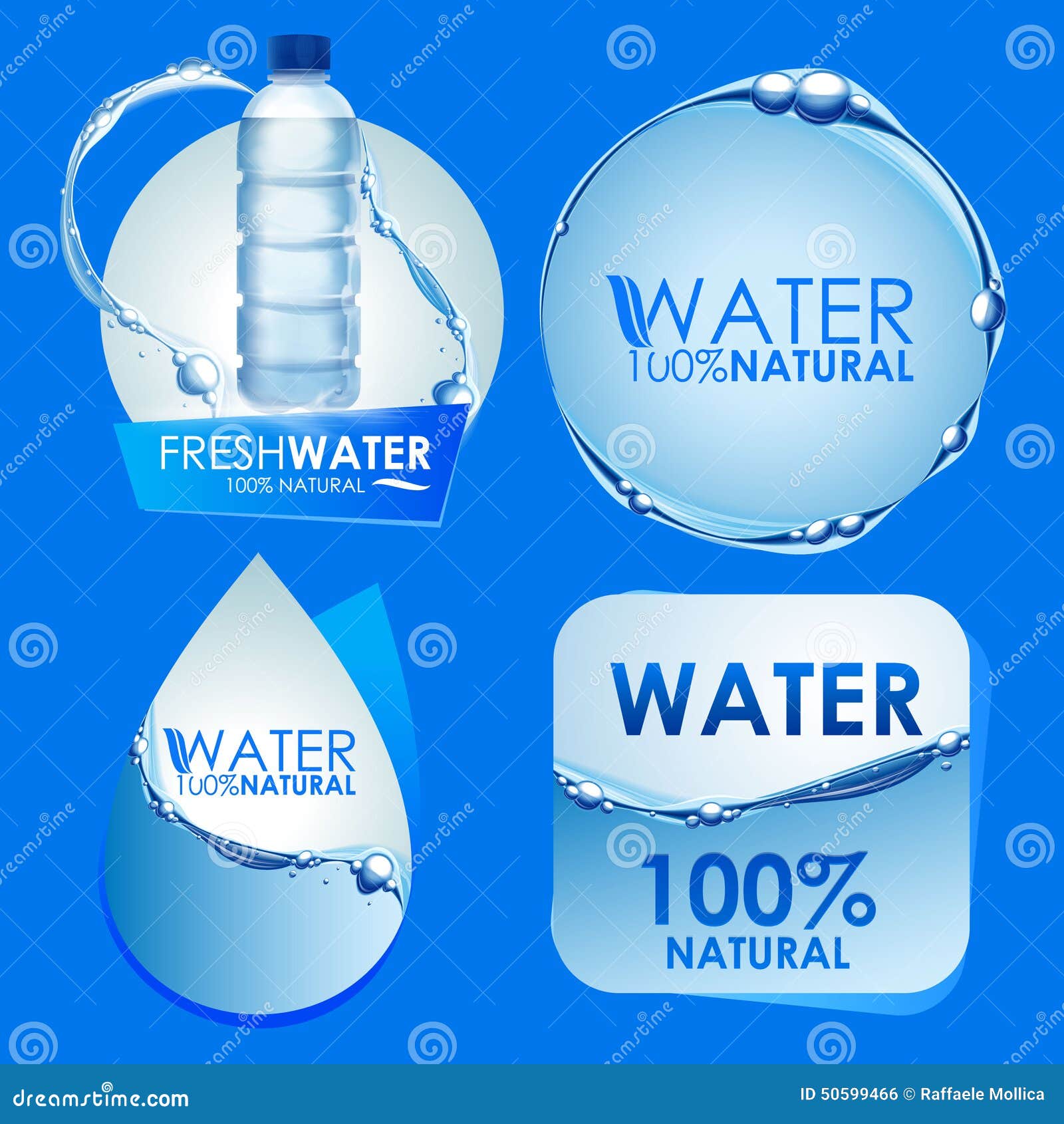 Water Stickers And Green Leaves Symbols Stock Photo | CartoonDealer.com ...