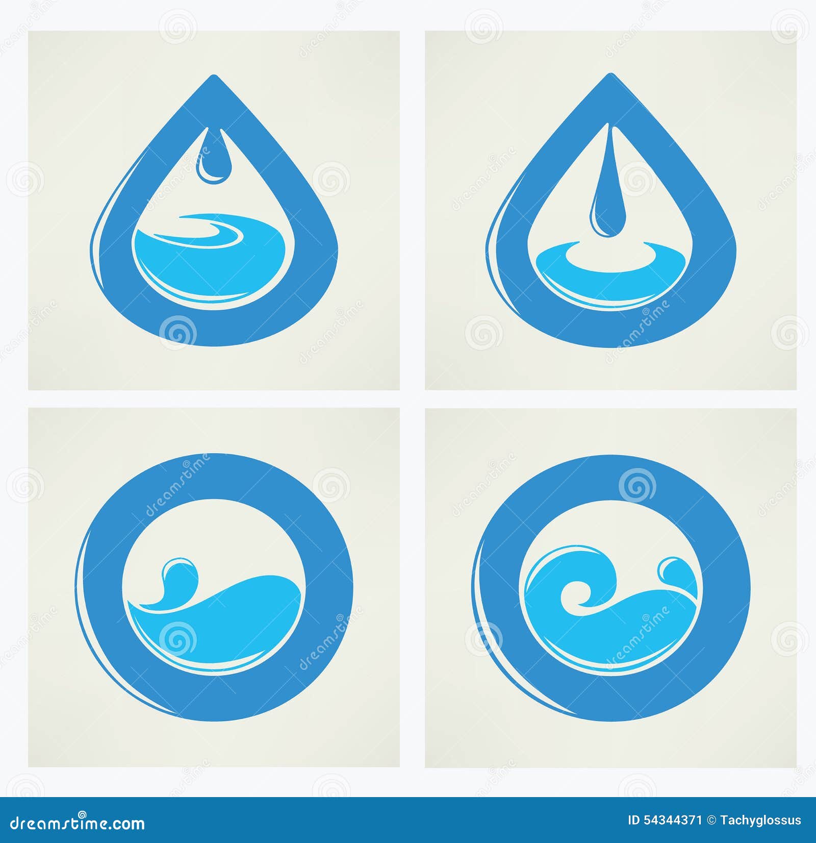 Water Stickers, Icons and Symbols Stock Vector - Illustration of drop ...
