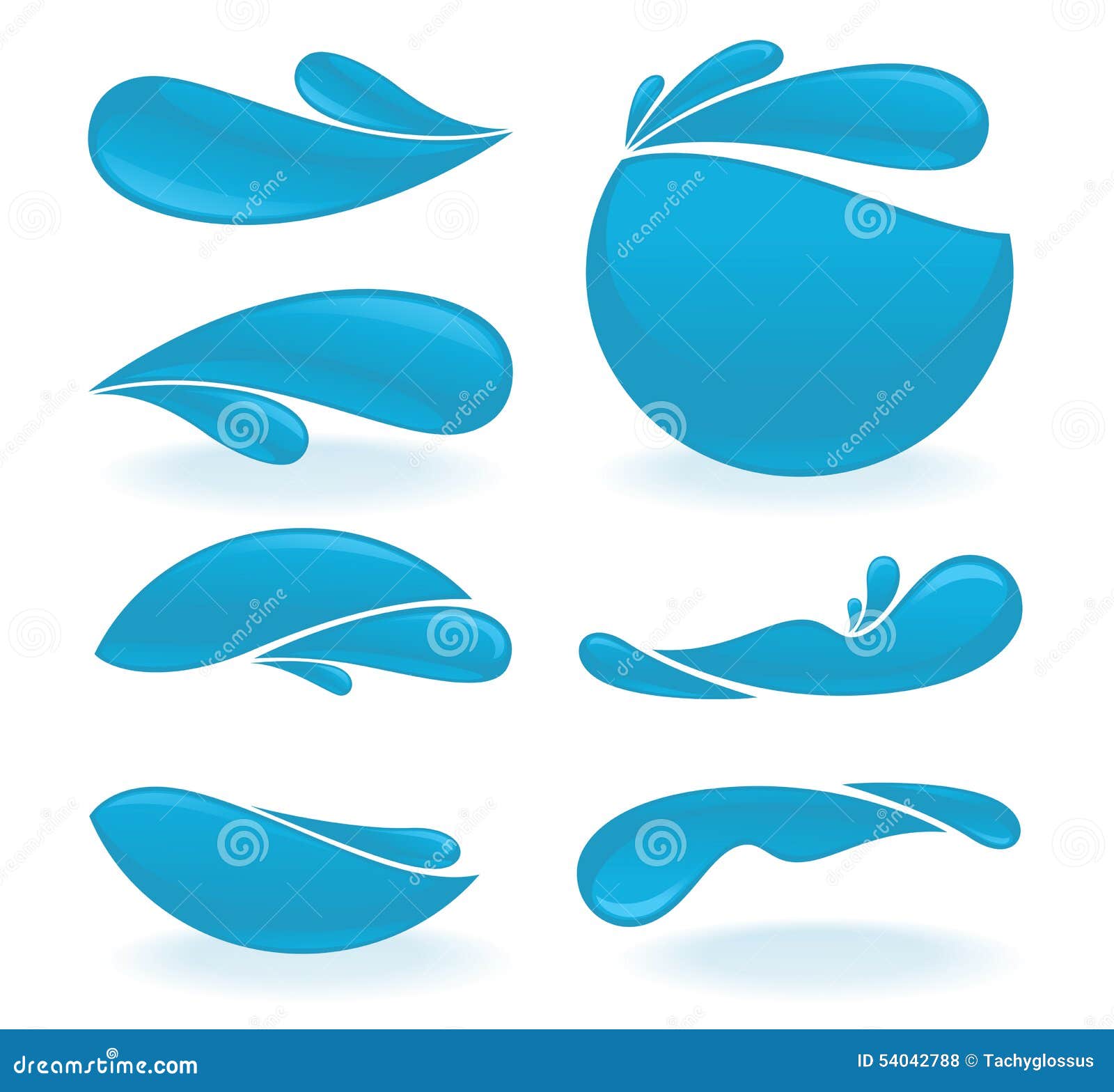Water Stickers and Symbols for Your Text Stock Vector - Illustration of ...