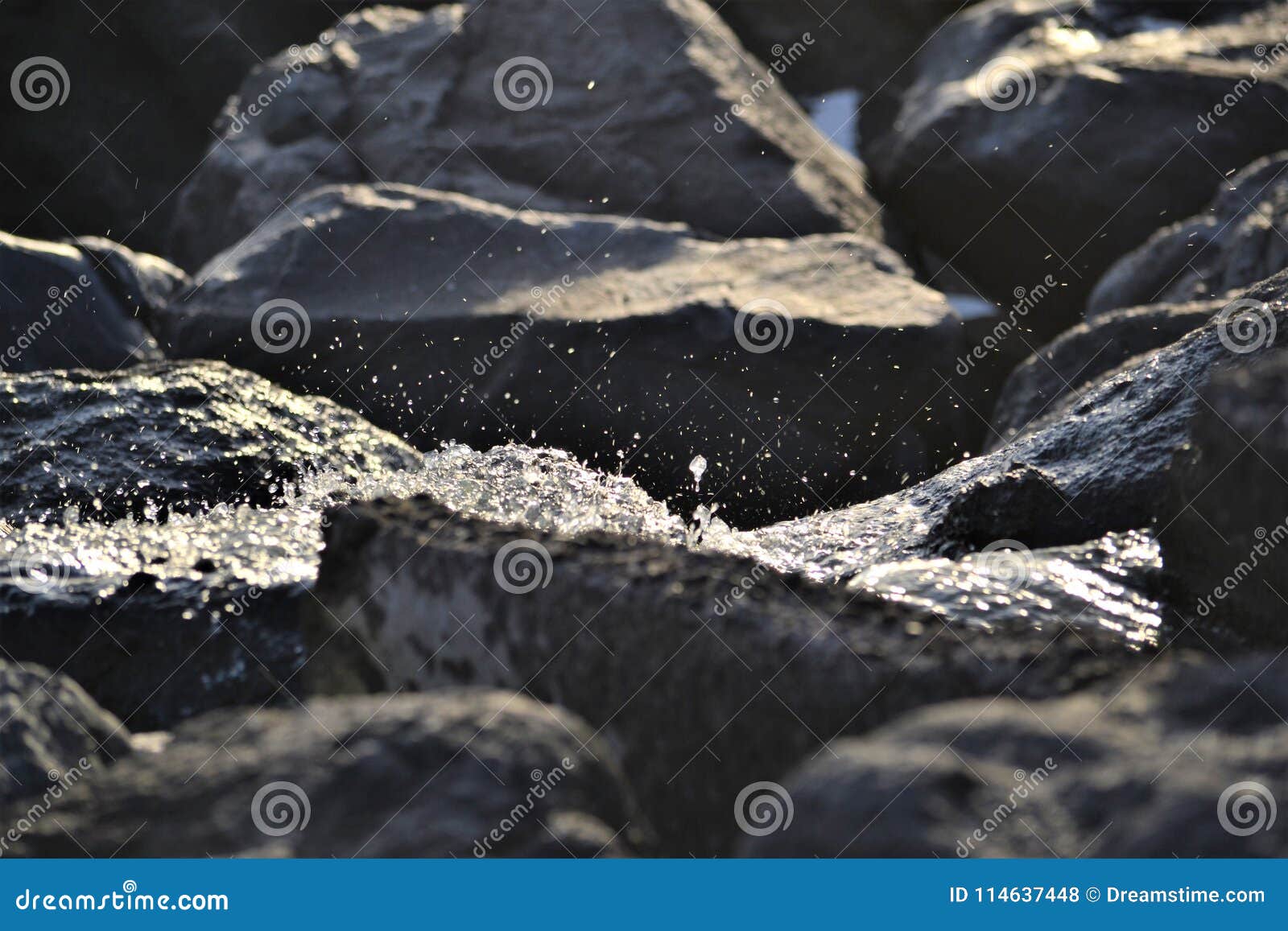 Drop of Water on a Stone stock photo. Image of waterfall - 114637448