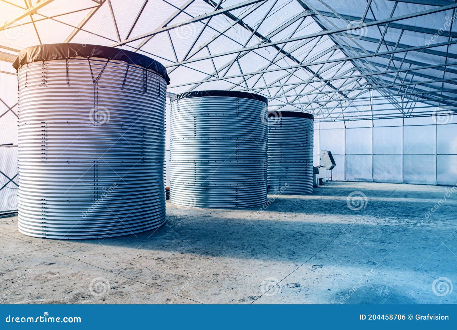 Water Storage Tank in a Warehouse Stock Photo - Image of construction ...