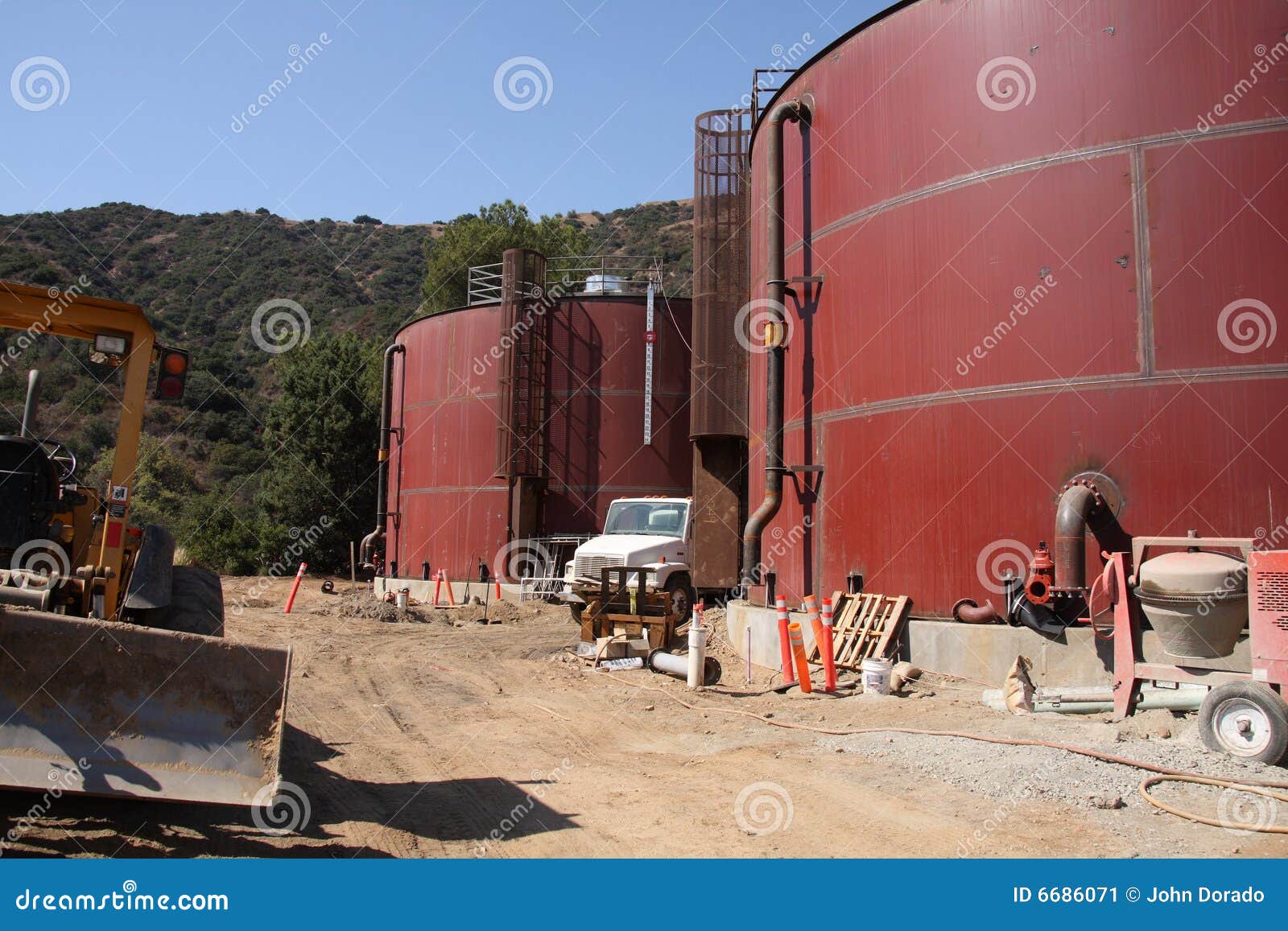 Water Storage Tanks stock image. Image of utility, round - 6686071