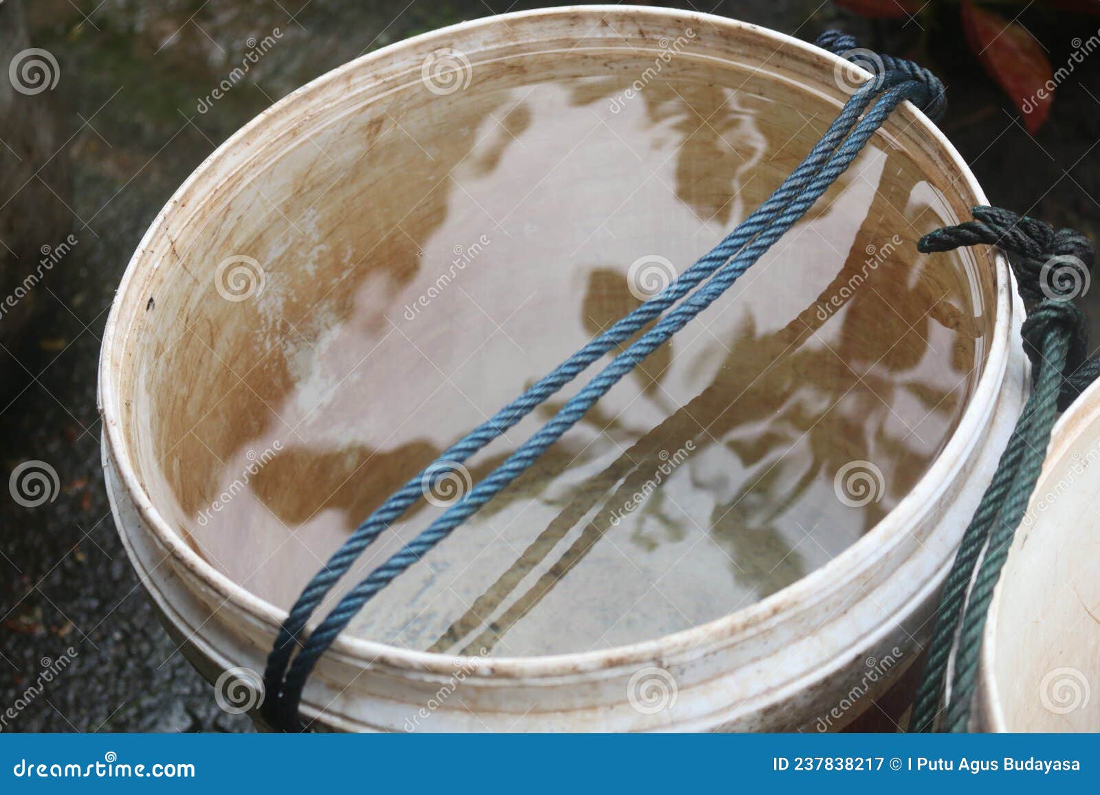 The Water Stored in the Bucket Stock Image - Image of washing, dish ...