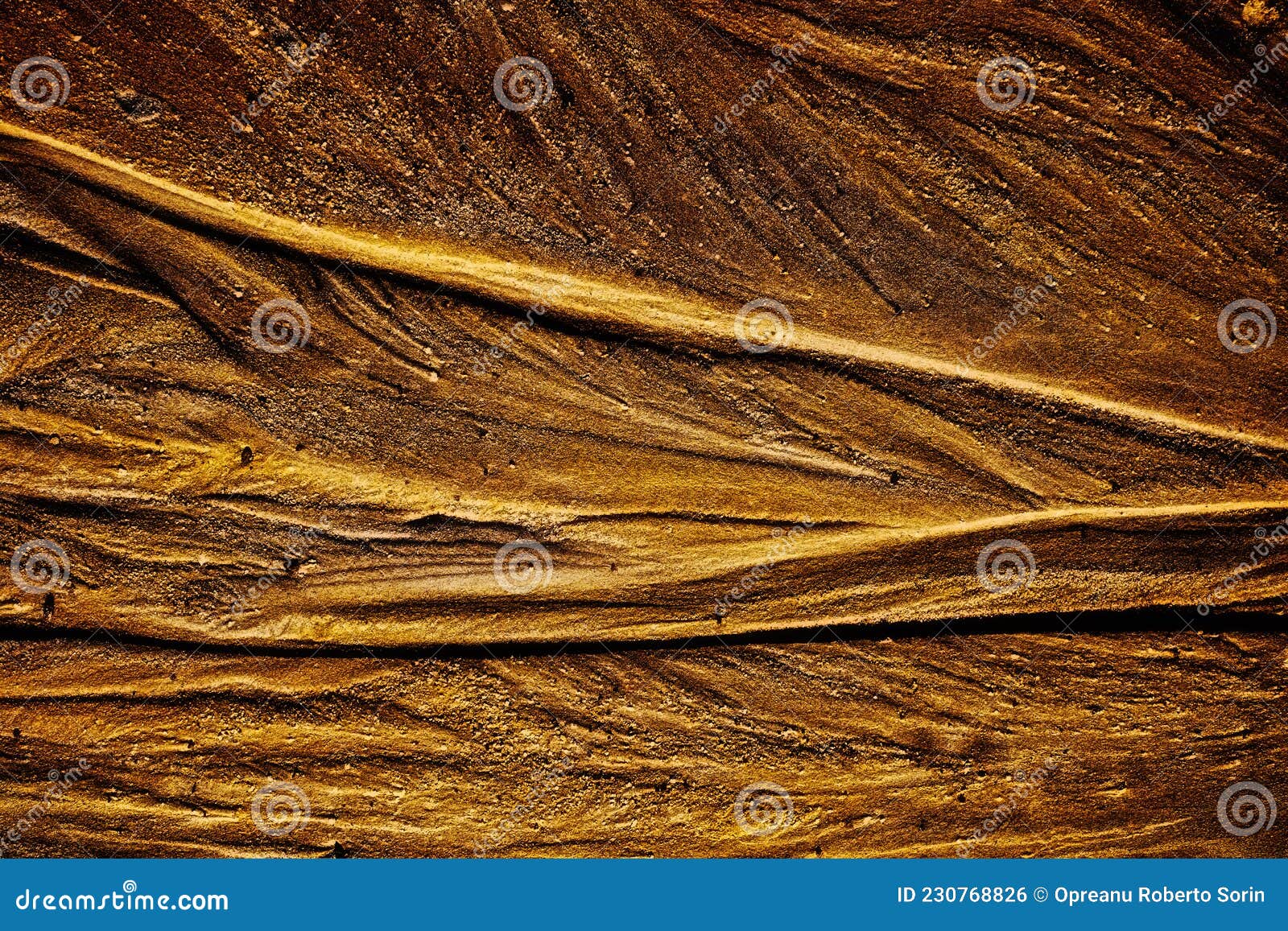 Water Streak on Golden Sand Stock Photo - Image of accumulation, dirt ...