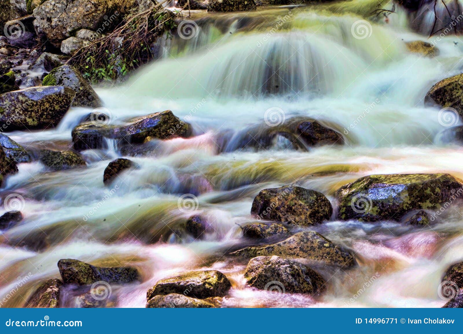 Water in a stream stock image. Image of scenery, spring - 14996771