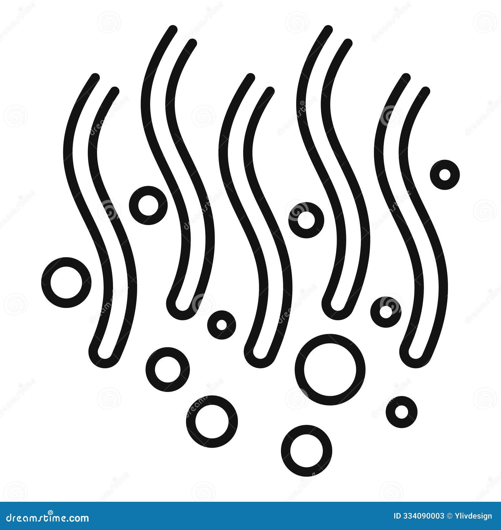 Water Stream Bubbles Rising Up Icon Vector Outline Stock Illustration ...