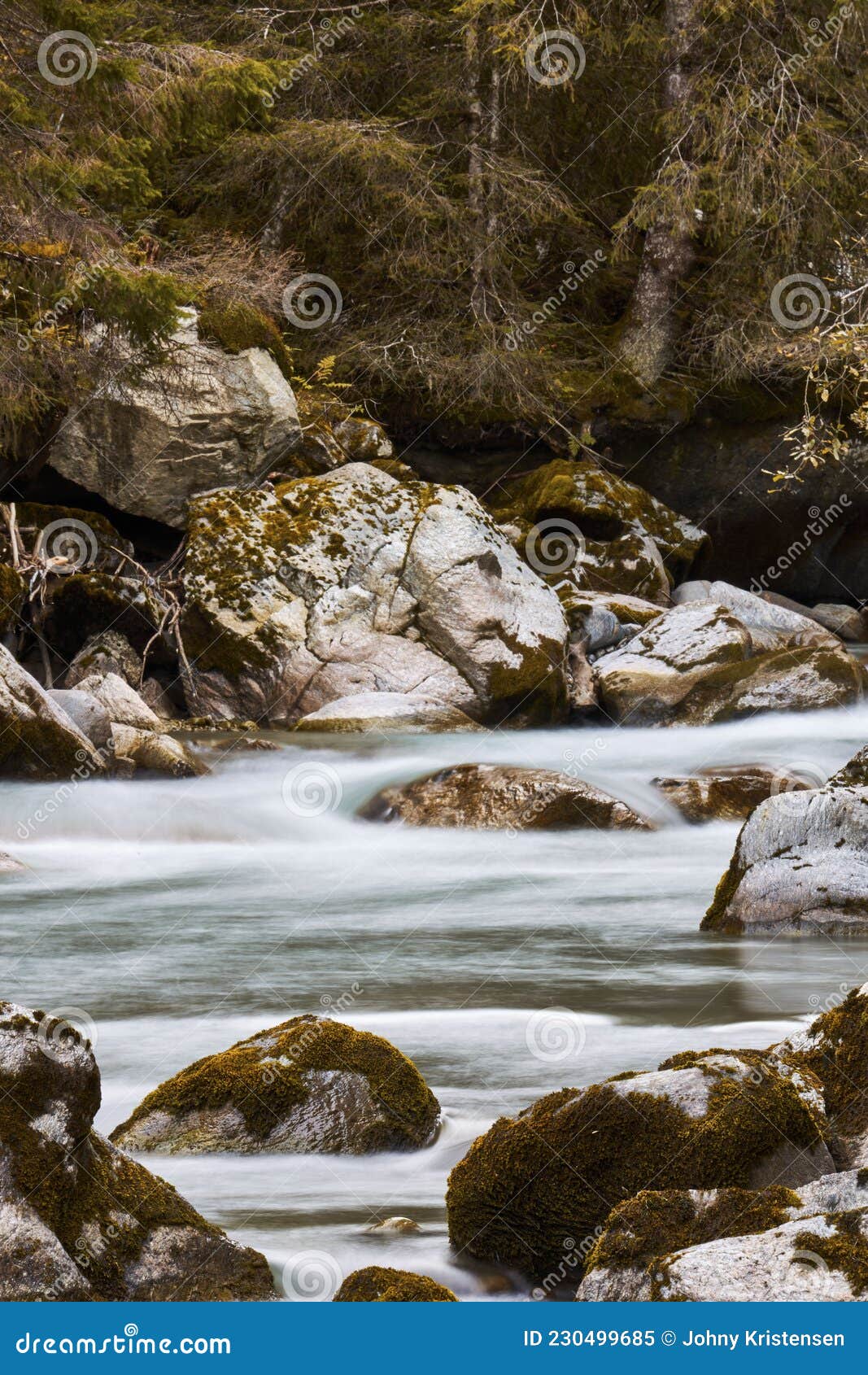 Water Stream Coming Down through Rocks Stock Image - Image of mountain ...