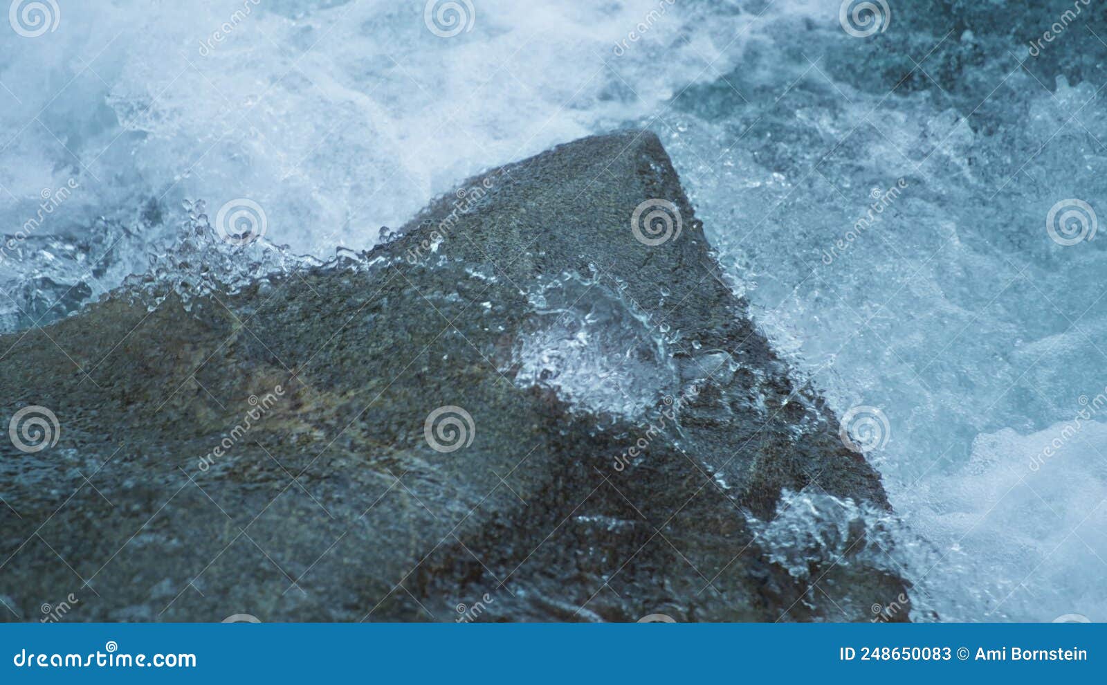 Water Stream Falling from a Boulder Stock Video - Video of wild, stone ...