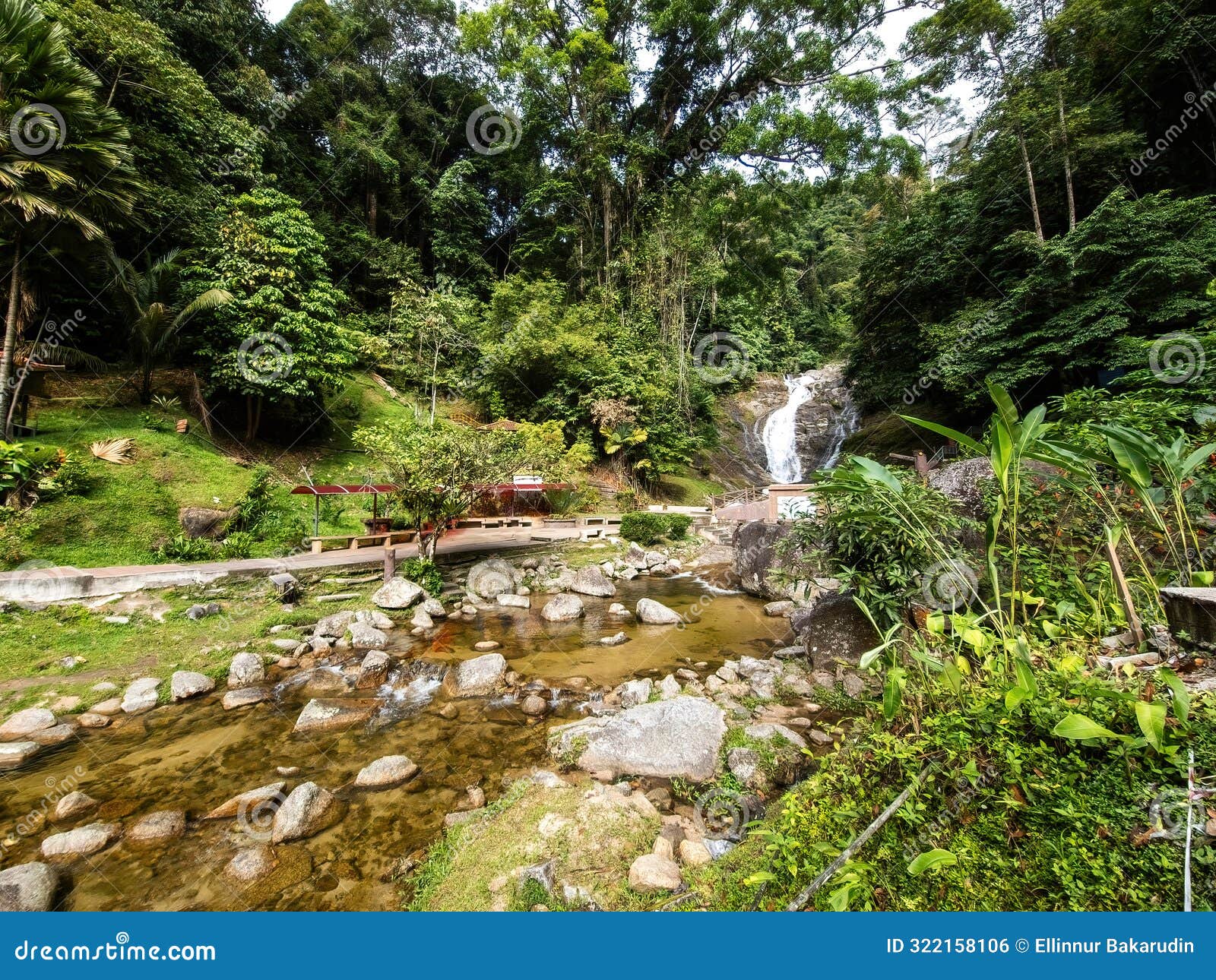 Water Stream Flows from the Waterfall in Lata Kinjang, Perak, Malaysia ...