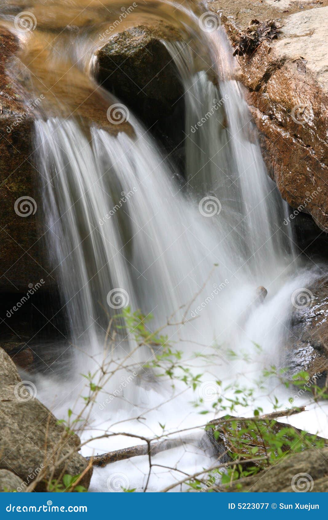 Water Stream And Rock Picture. Image: 5223077