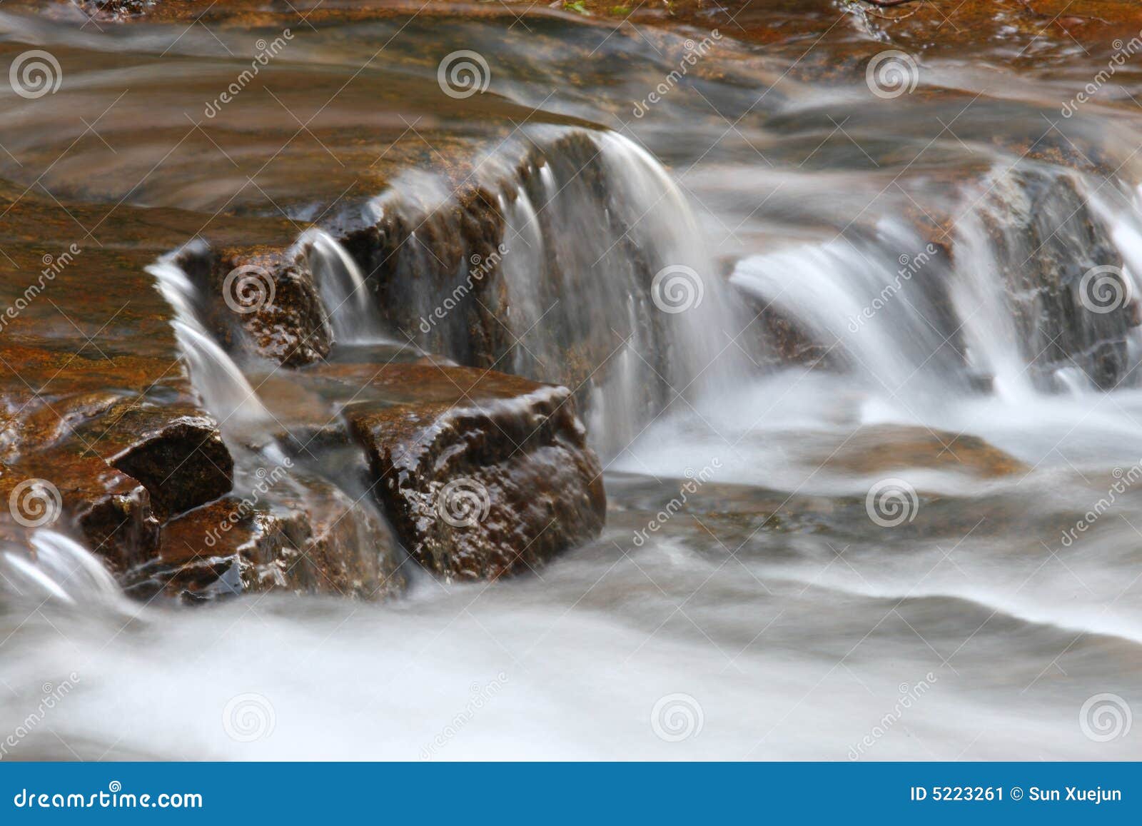 Water Stream And Rock Picture. Image: 5223261