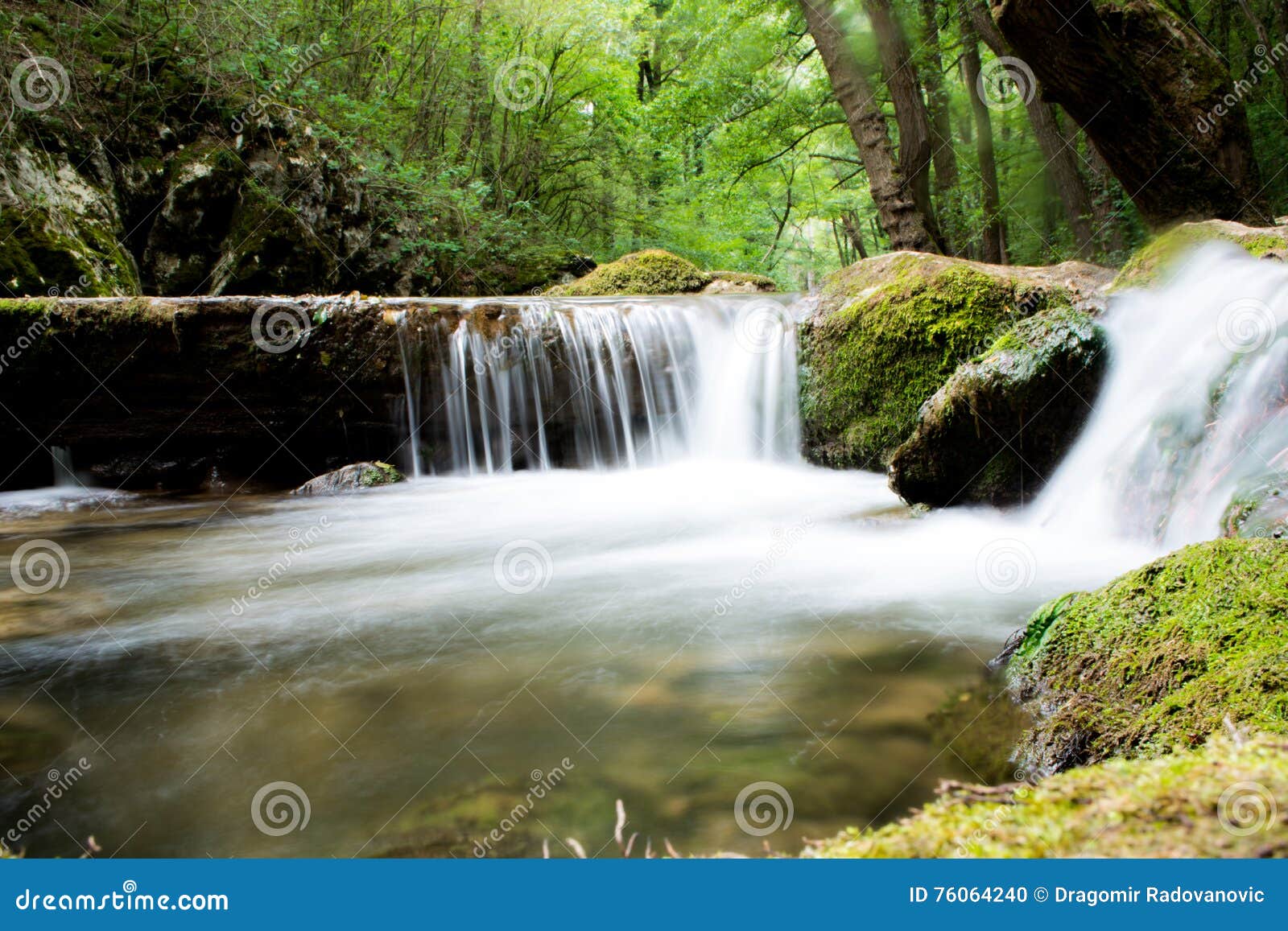Water Stream Running Over Mossy Rocks Stock Photo - Image of metaphor ...
