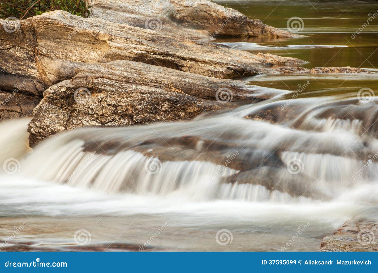 Water Stream Running Over the Rocks Stock Image - Image of motion ...